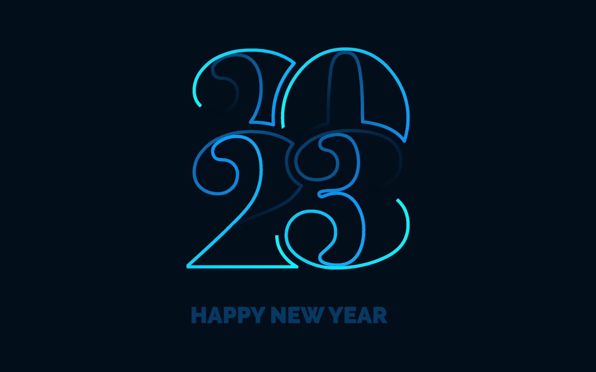 Happy New Year 2023 Text Design Cover Of Business Diary For 2023 With