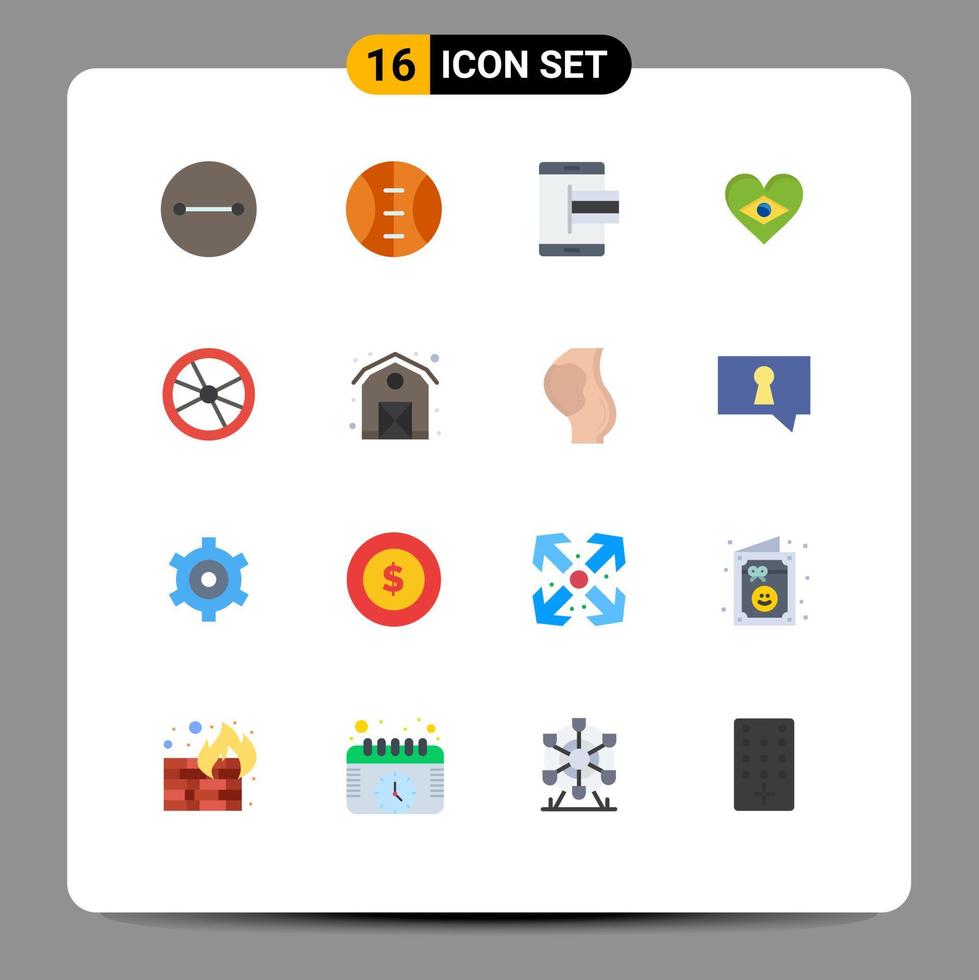 User Interface Pack Of 16 Basic Flat Colors Of Experiment Chemistry