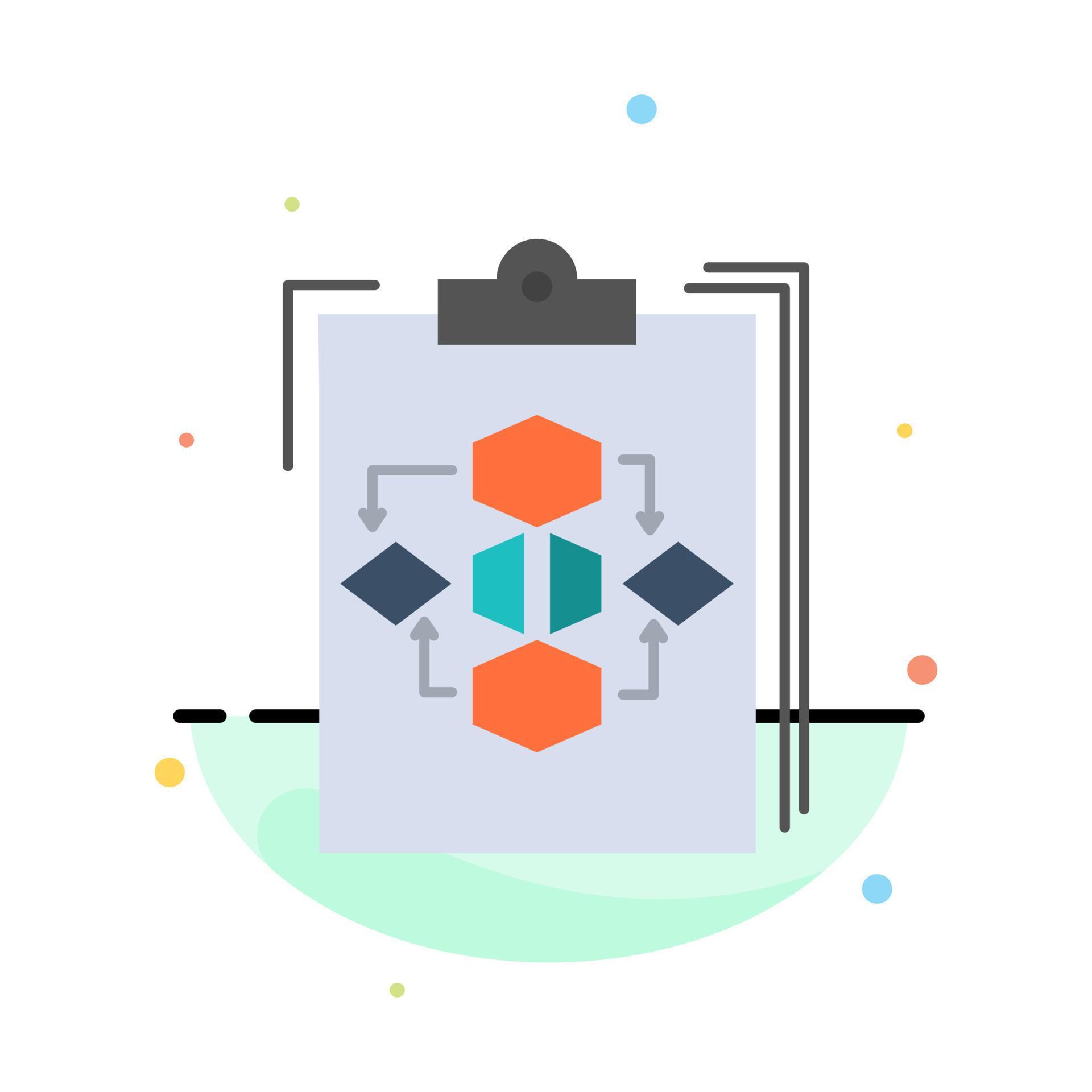 Clipboard Business Diagram Flow Process Work Workflow Abstract Flat ...