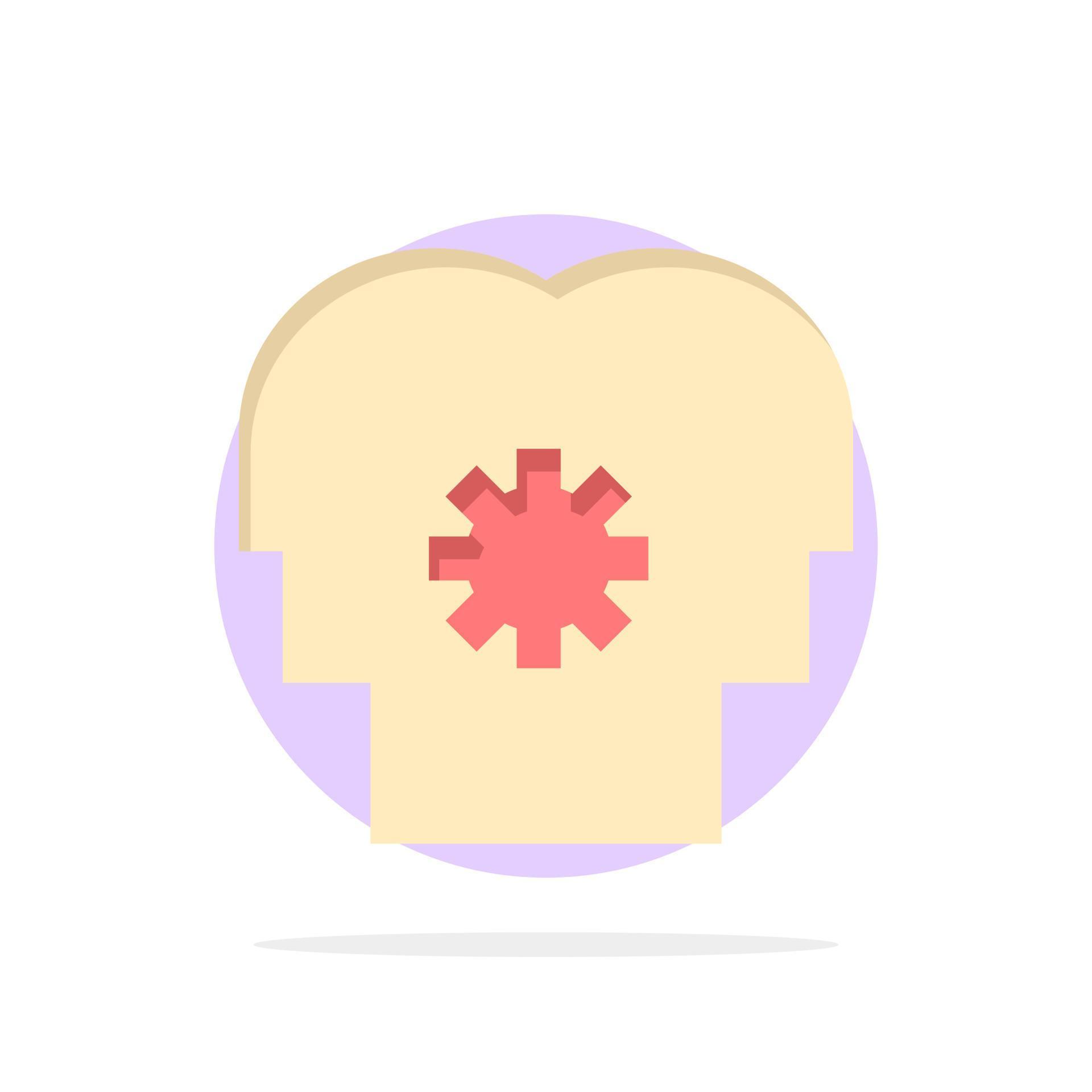 Brain Control Mind Setting Abstract Circle Background Flat Color Icon 15174595 Vector Art At