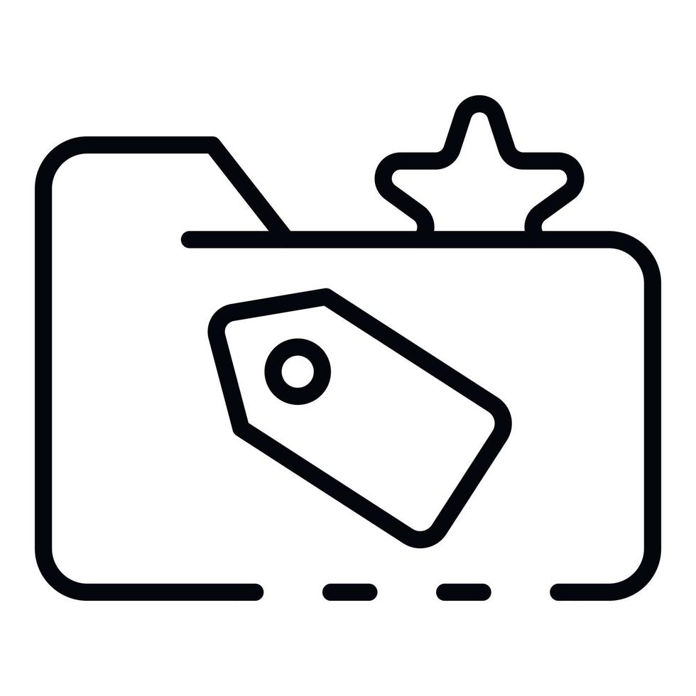 Folder with tag and star icon, outline style 15174879 Vector Art at ... Folder with tag and star icon, outline style 15174879 Vector Art at ...