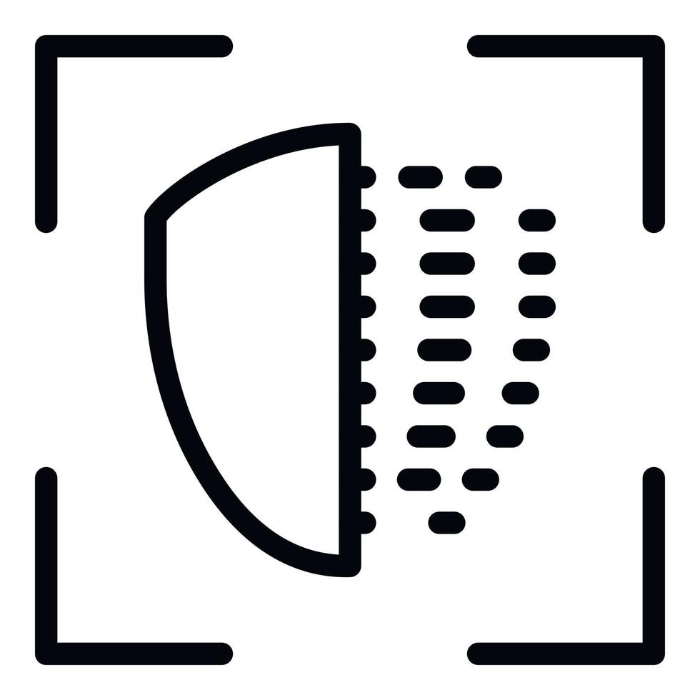 Biometric Face Recognition Icon Outline Style 15175128 Vector Art At