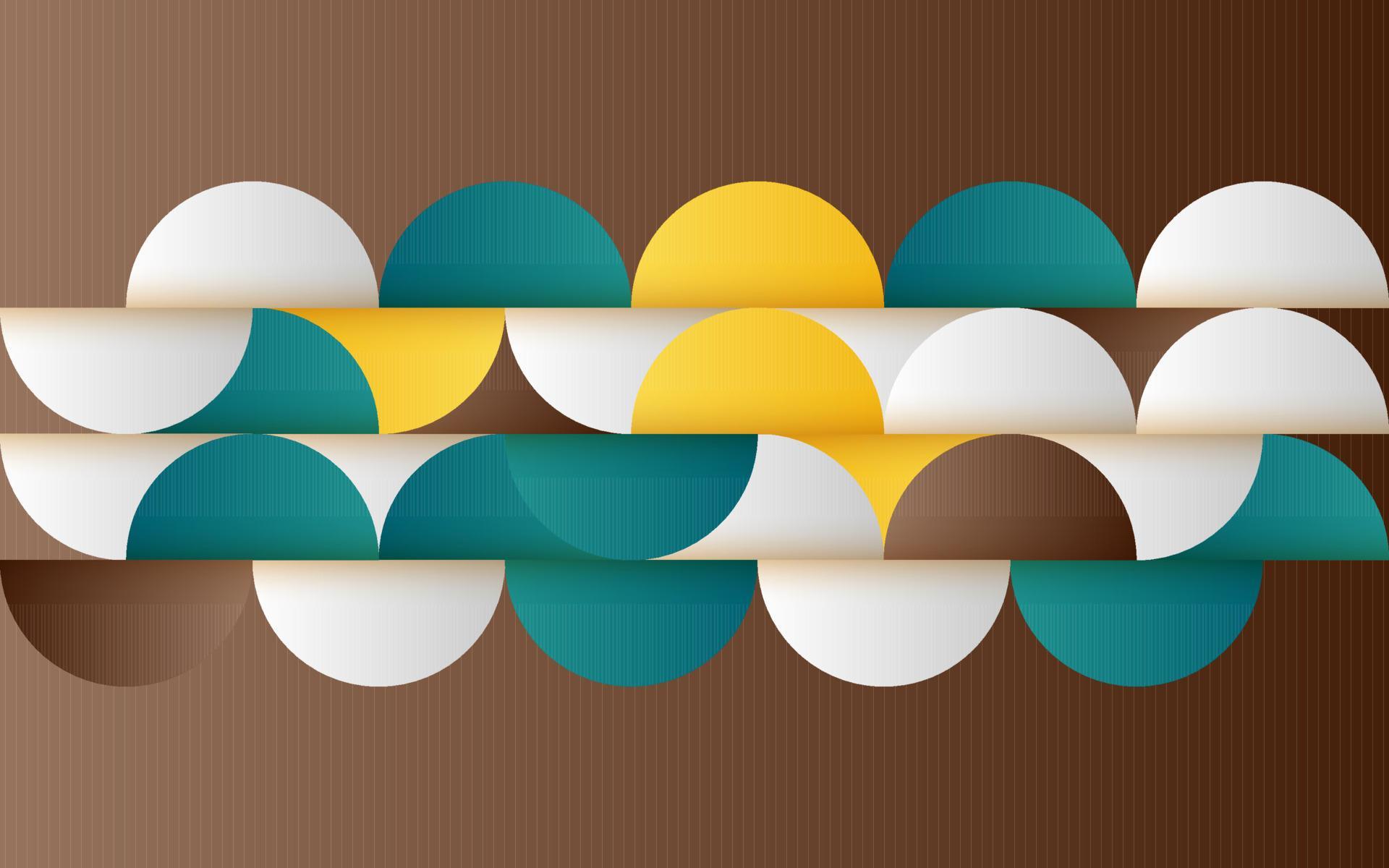 Mid-century geometric abstract pattern with simple shapes and beautiful ...