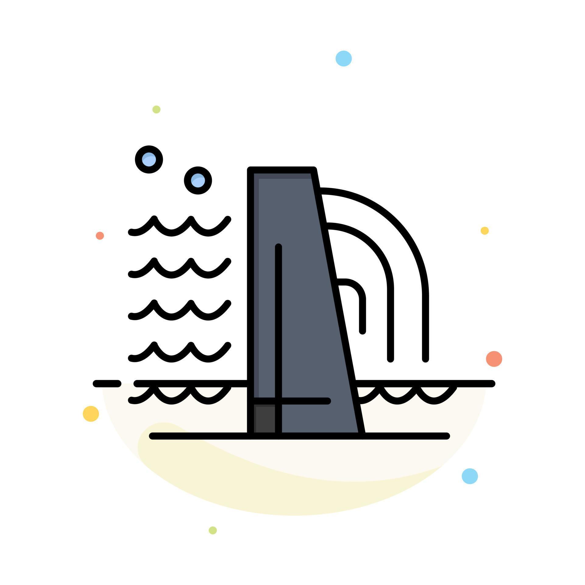 Building Construction Factory Industry Abstract Flat Color Icon Template 15175672 Vector Art At