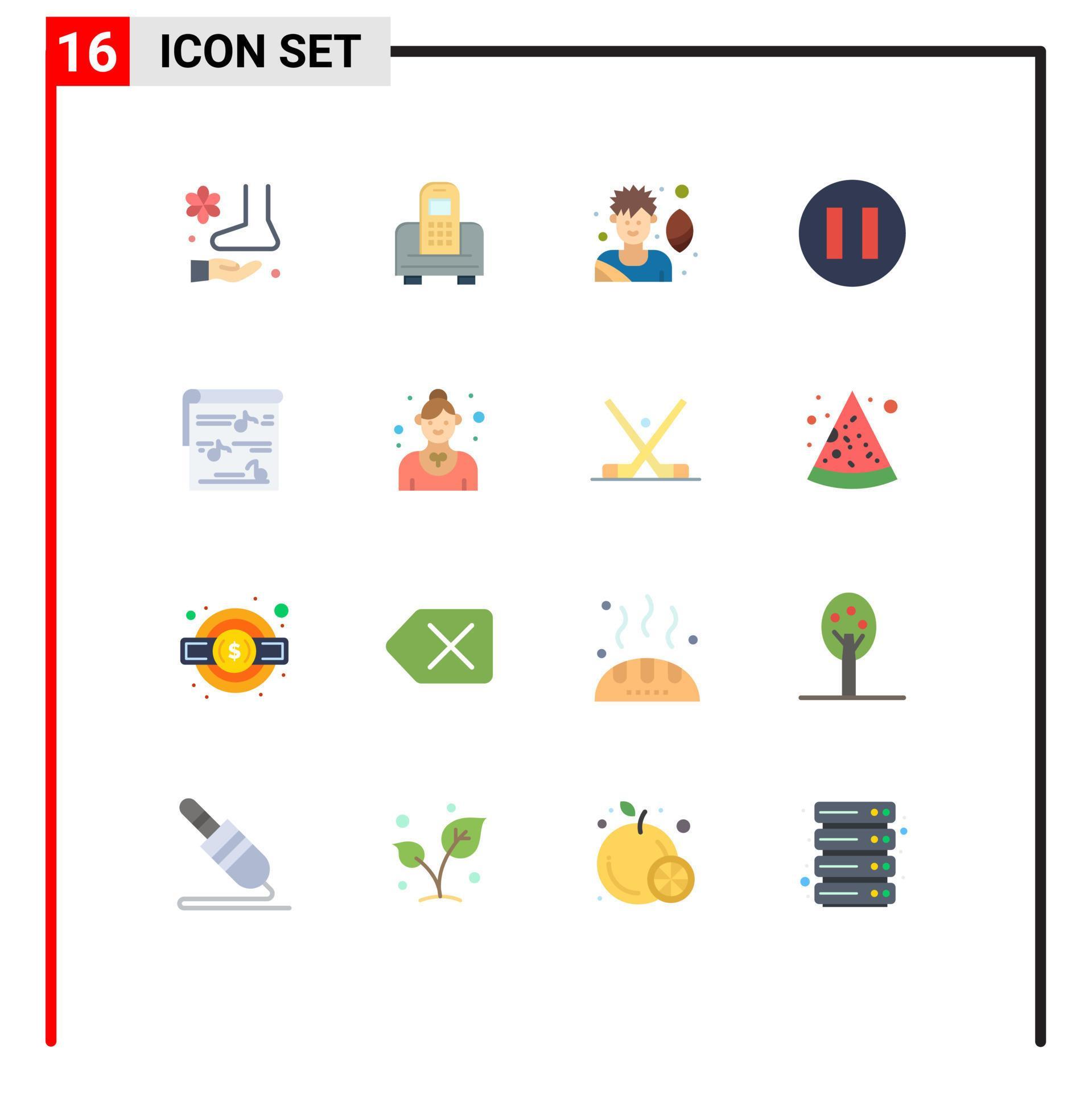 Stock Vector Icon Pack Of 16 Line Signs And Symbols For Photo Multimedia Hardware Album Circle