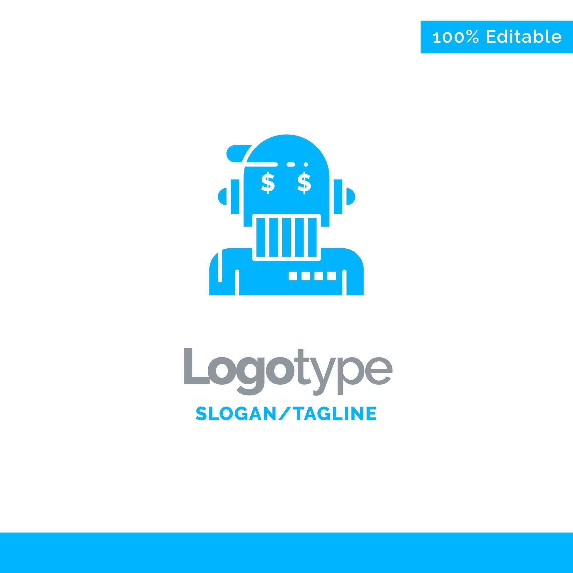 Robot Advisor Adviser Advisor Algorithm Analyst Blue Solid Logo