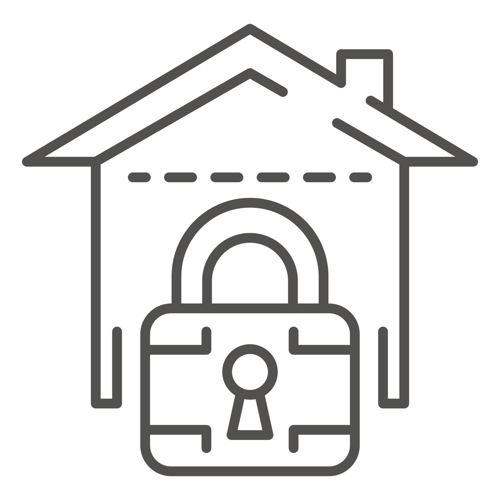 Locked Smart House Icon Outline Style 15178908 Vector Art At Vecteezy