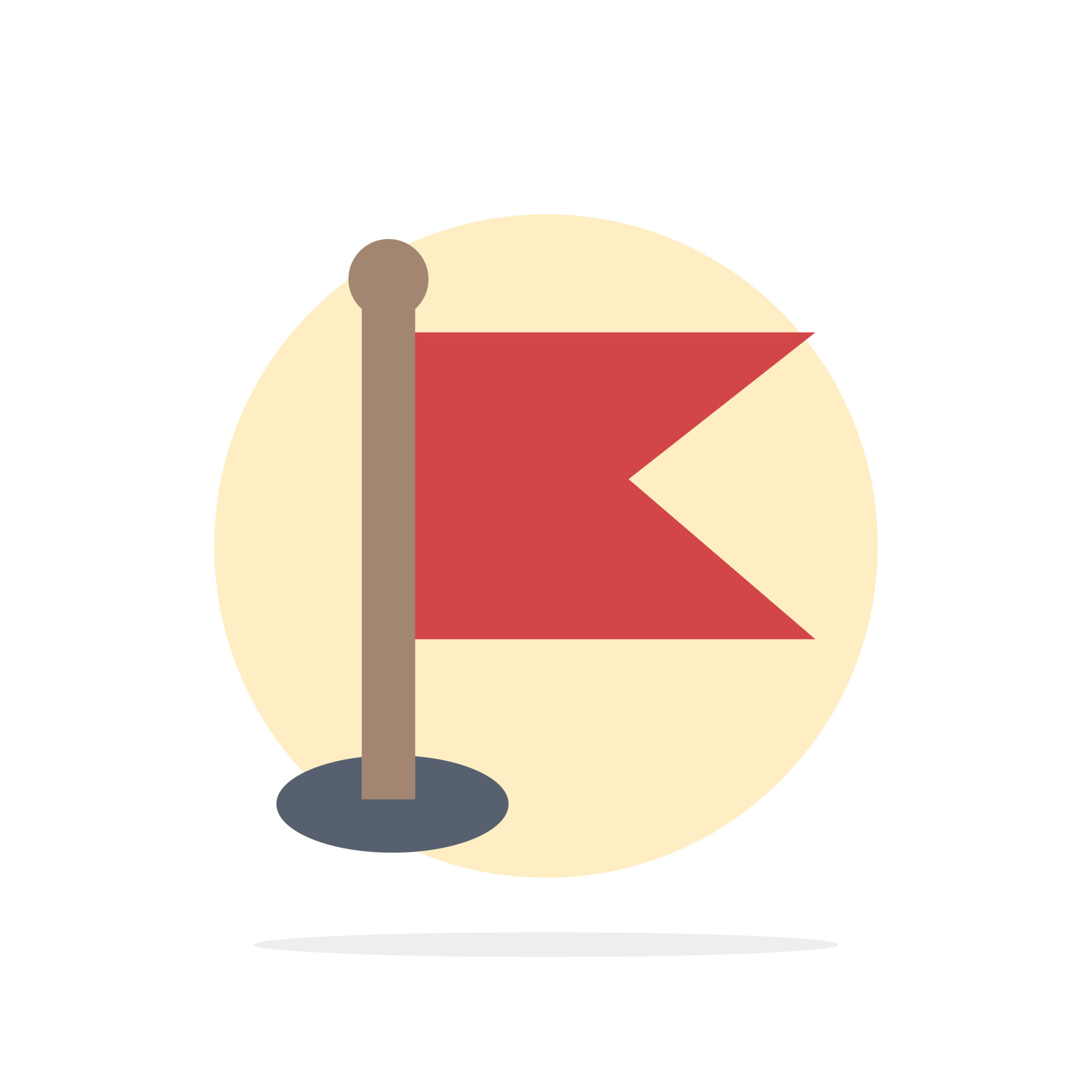 Flag Location Map World Abstract Circle Background Flat Color Icon