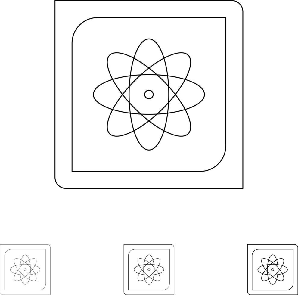Computation Computer Computing Data Future Bold And Thin Black Line Icon Set 15181784 Vector Art