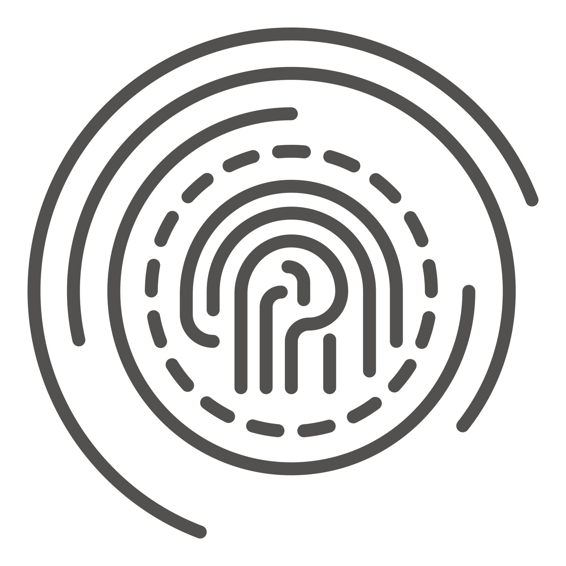 Fingerprint Security Icon Outline Style 15182580 Vector Art At Vecteezy