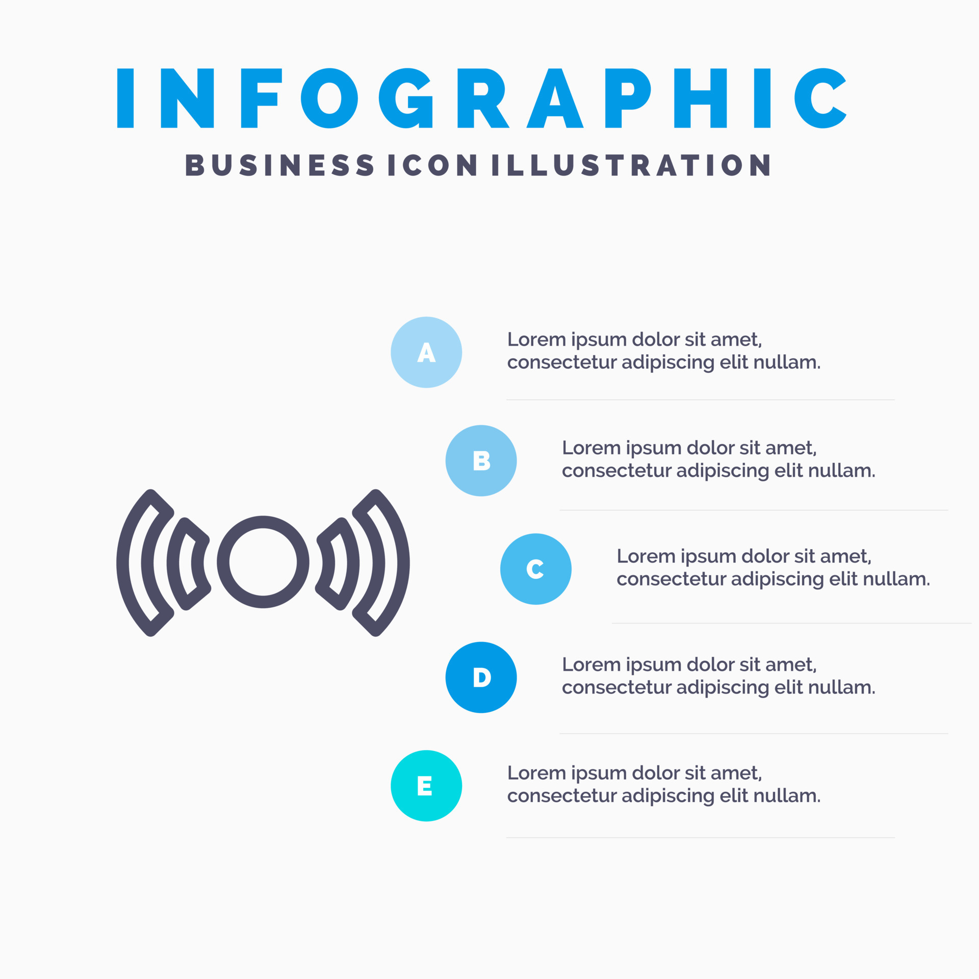 Basic Essential Signal Ui Ux Line Icon With 5 Steps Presentation