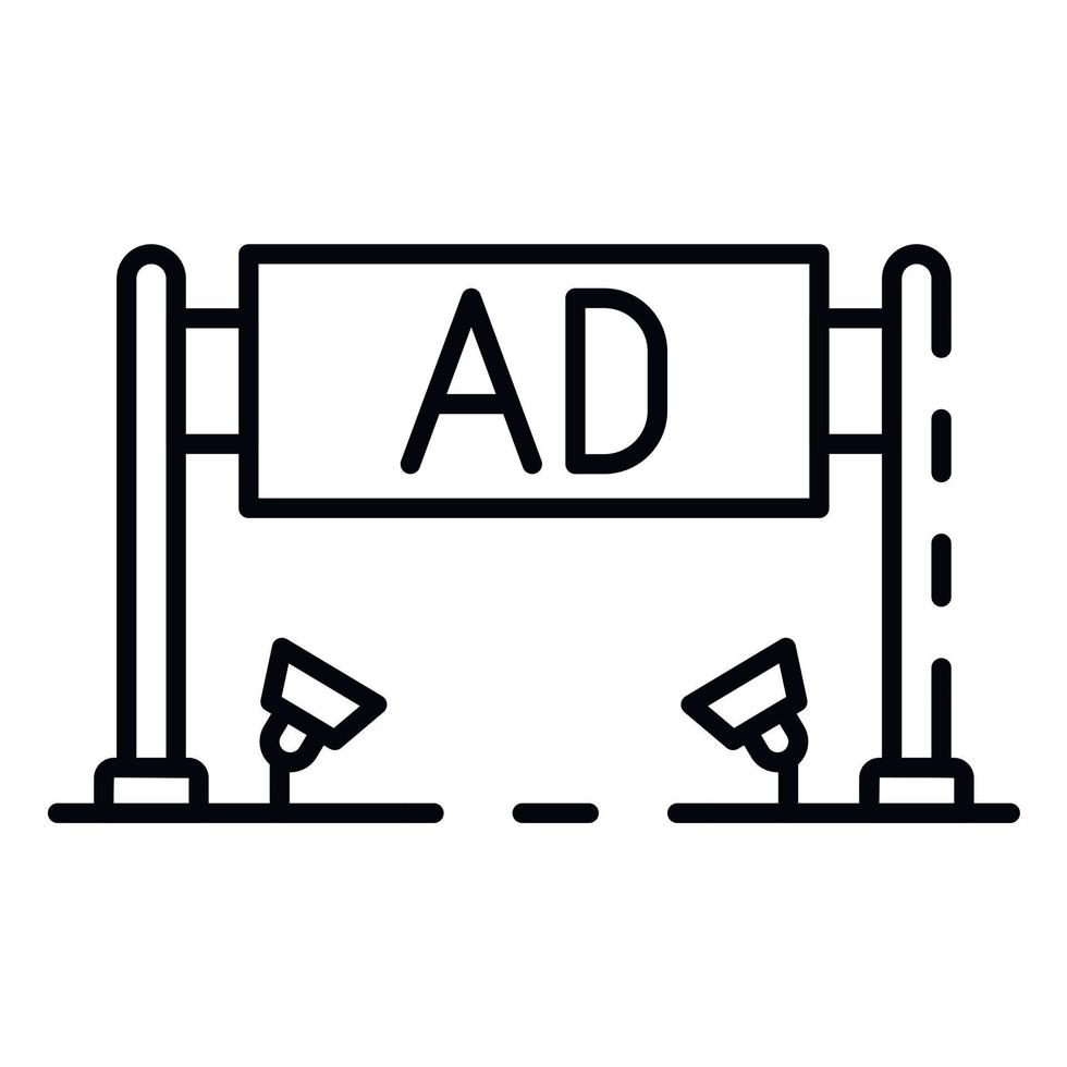 Ad Banner Icon Outline Style 15182912 Vector Art At Vecteezy