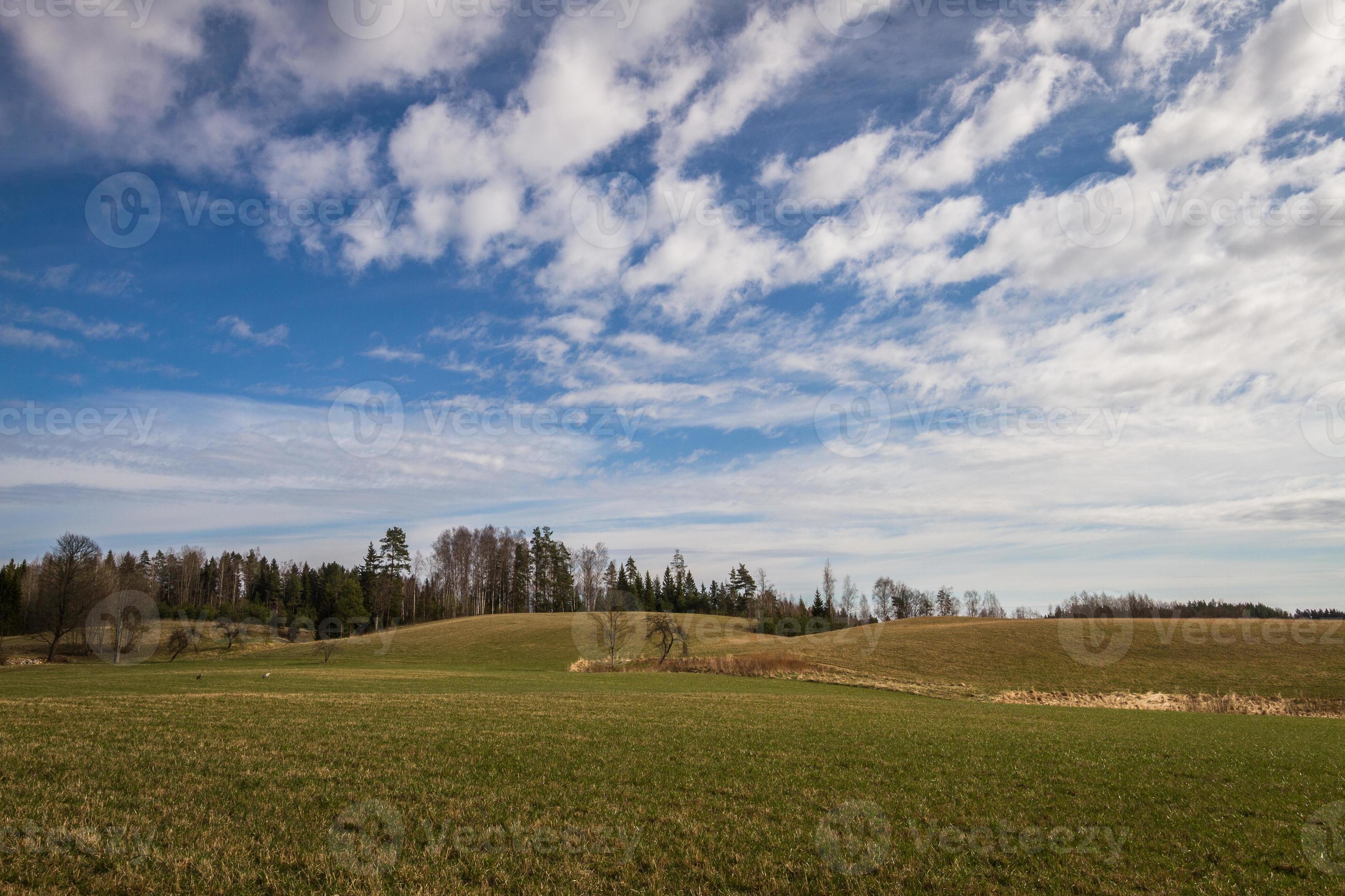 Spring Landscapes With Clouds 15185047 Stock Photo at Vecteezy