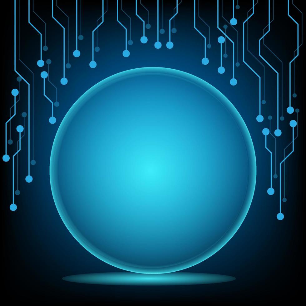 Computer Chip Electronic Circuit Board Vector Design For Technology And Finance Concept And