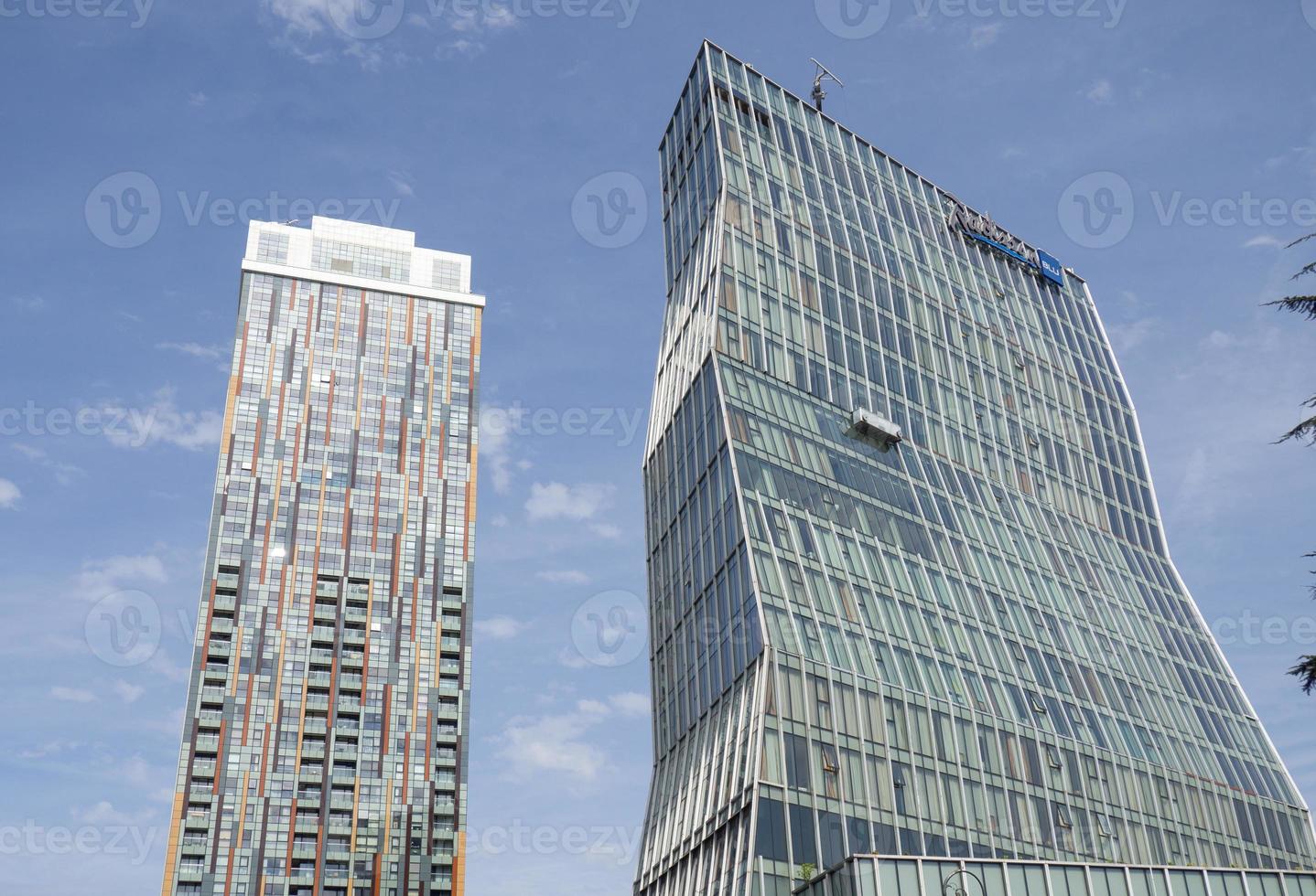 New high rise buildings. Multi-storey buildings against the sky ...