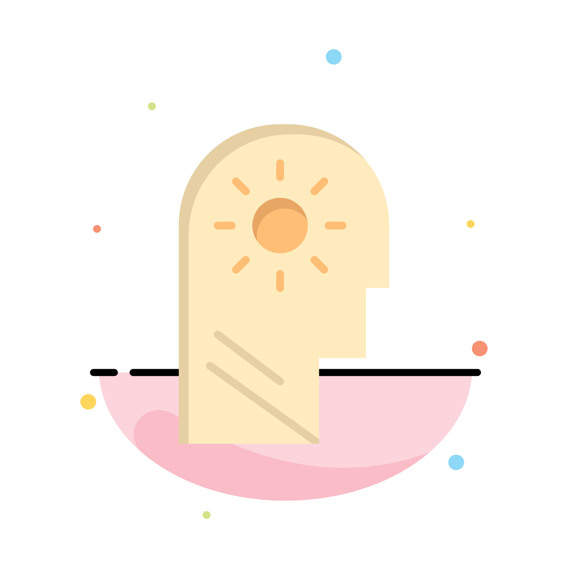 Brain Control Mind Setting Abstract Flat Color Icon Template 15199677