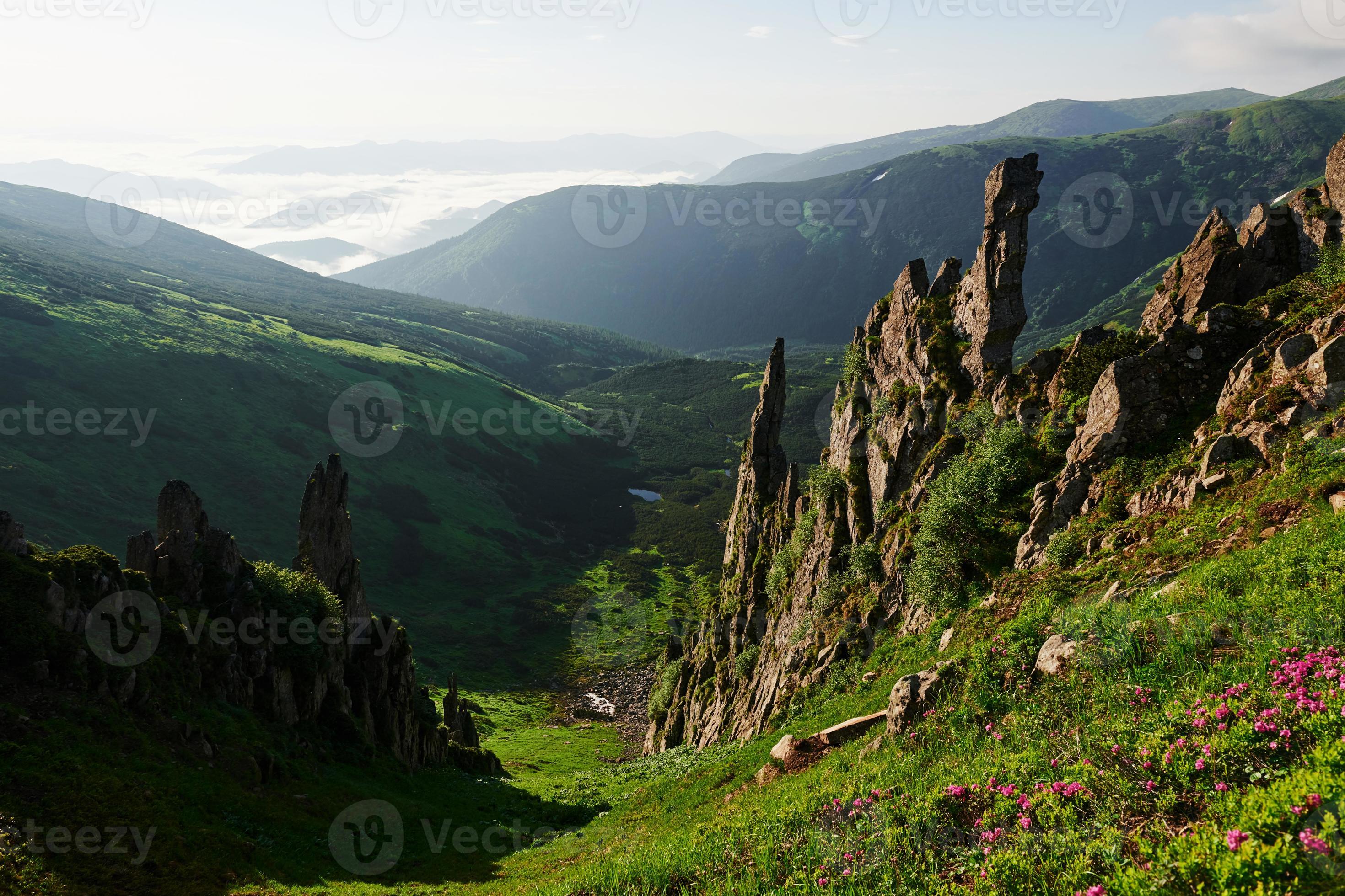 Untouched nature. Majestic Carpathian mountains. Beautiful landscape ...
