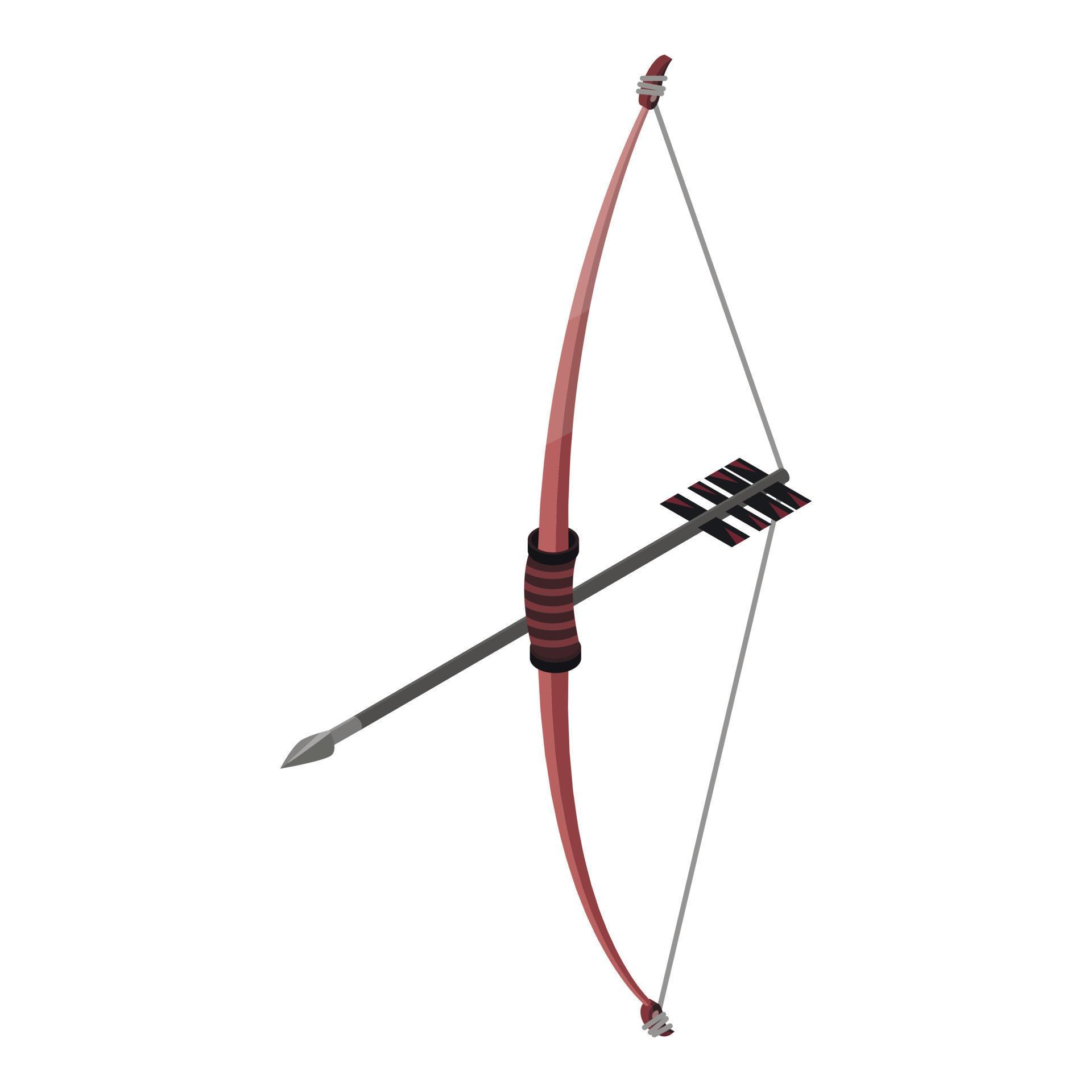 Hunter Bow Weapon Icon Isometric Style 15200538 Vector Art At Vecteezy