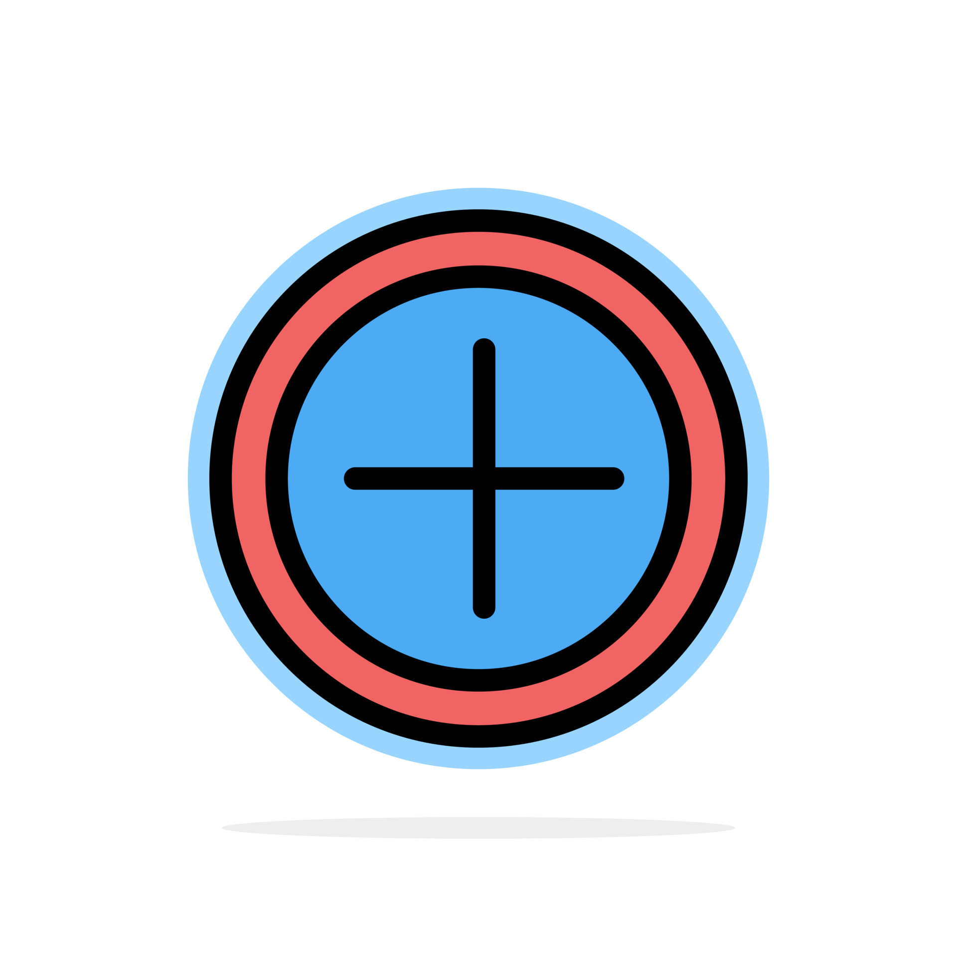 Interface Plus User Abstract Circle Background Flat Color Icon 15201109 Vector Art At Vecteezy