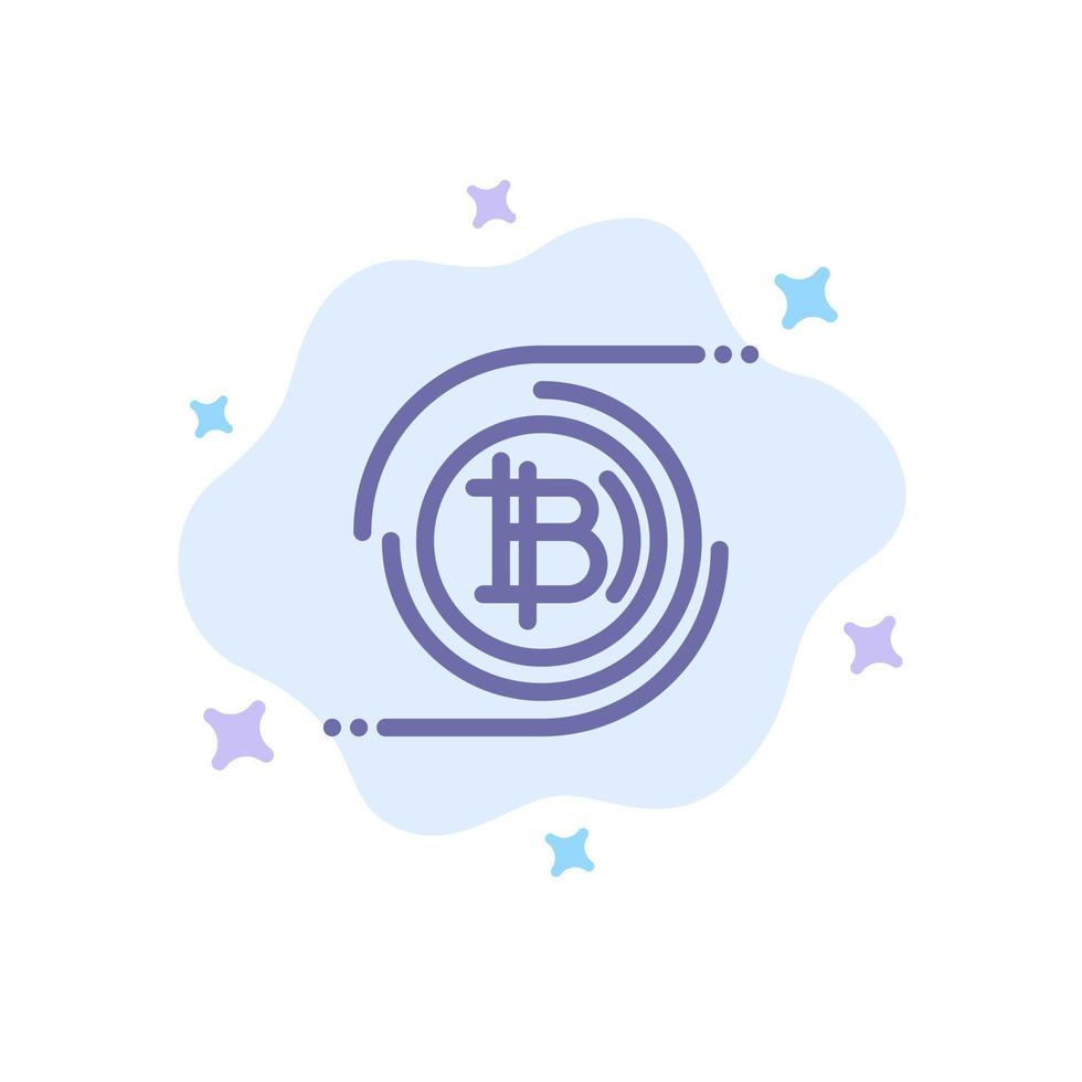 Bitcoins Bitcoin Block chain Crypto currency Decentralized Blue Icon on ...