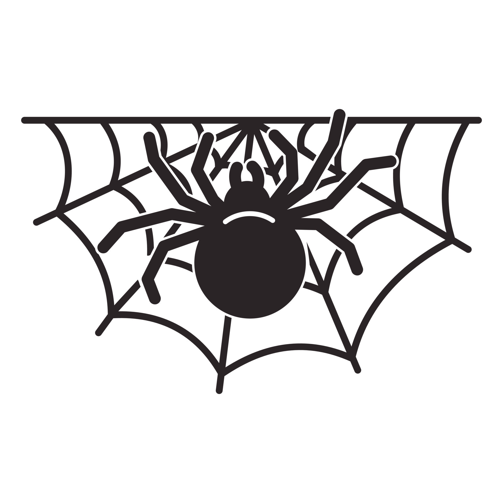 Spider home icon, simple style 15204453 Vector Art at Vecteezy