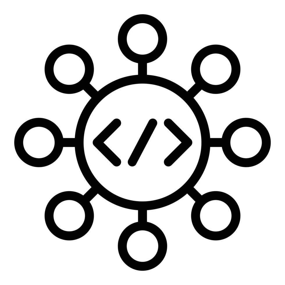 Code web scheme icon outline vector. Cms website 15204556 Vector Art at Vecteezy
