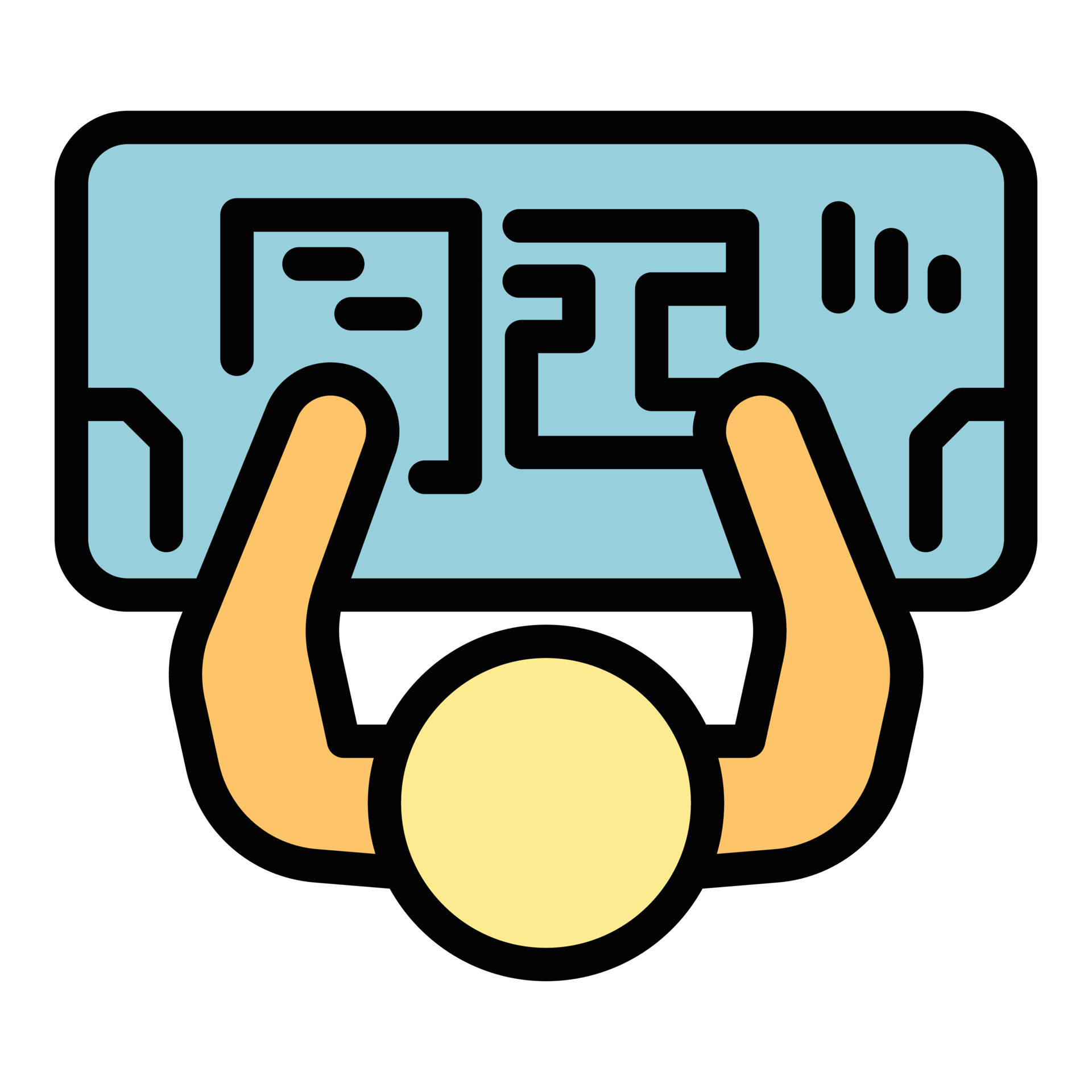 Ergonomic Workplace Icon Color Outline Vector 15204570 Vector Art At