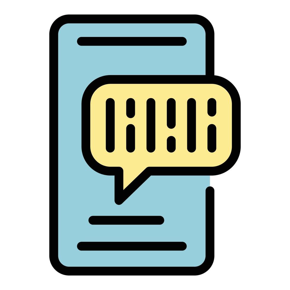 Mobile Password Icon Color Outline Vector 15204761 Vector Art At Vecteezy