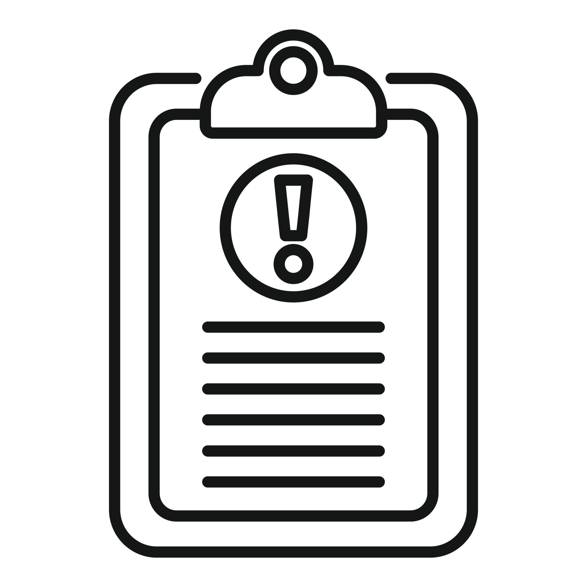 Idea Clipboard Icon Outline Vector Creative Bulb 15205249 Vector Art