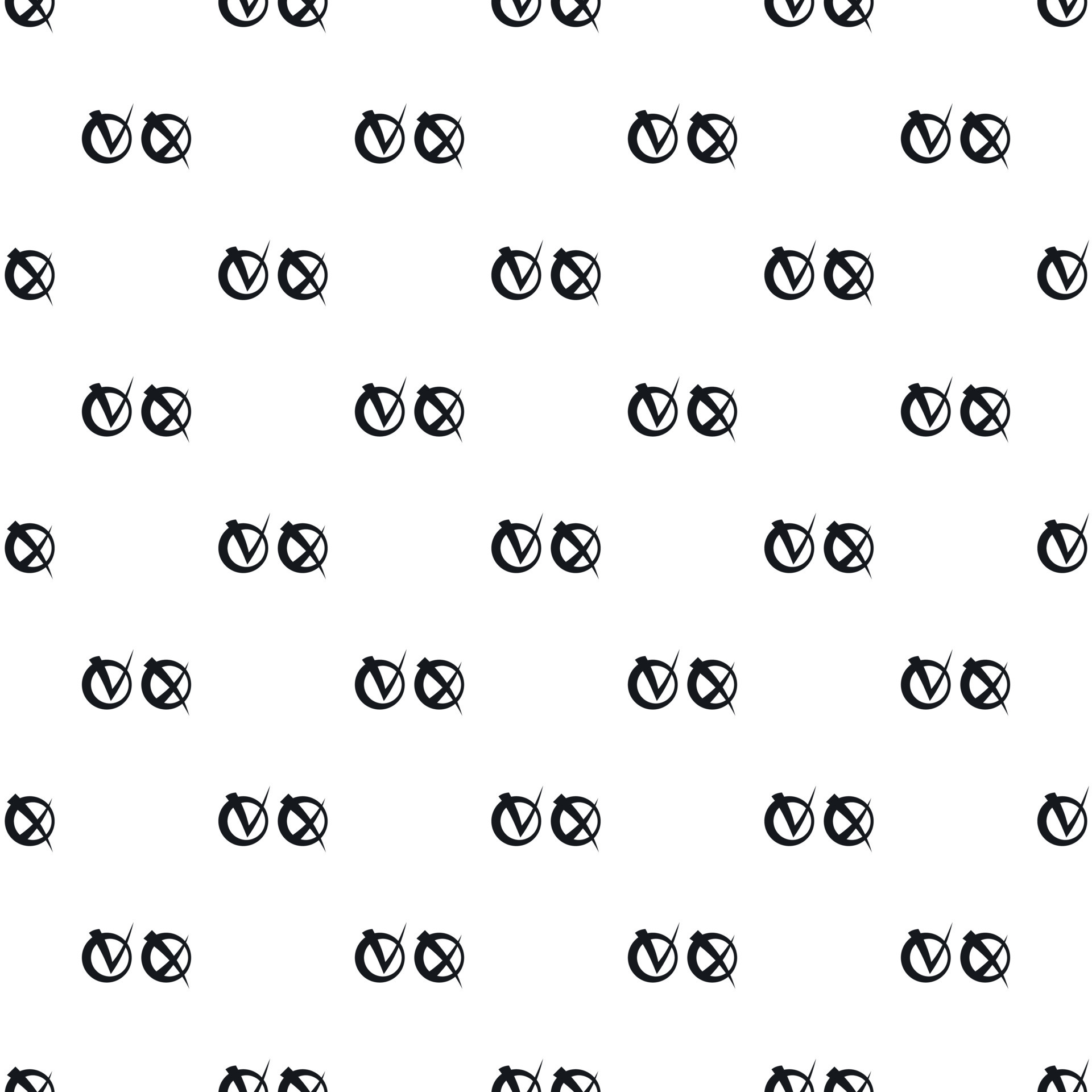 Tick And Cross Check Marks Pattern Simple Style 15207096 Vector Art At