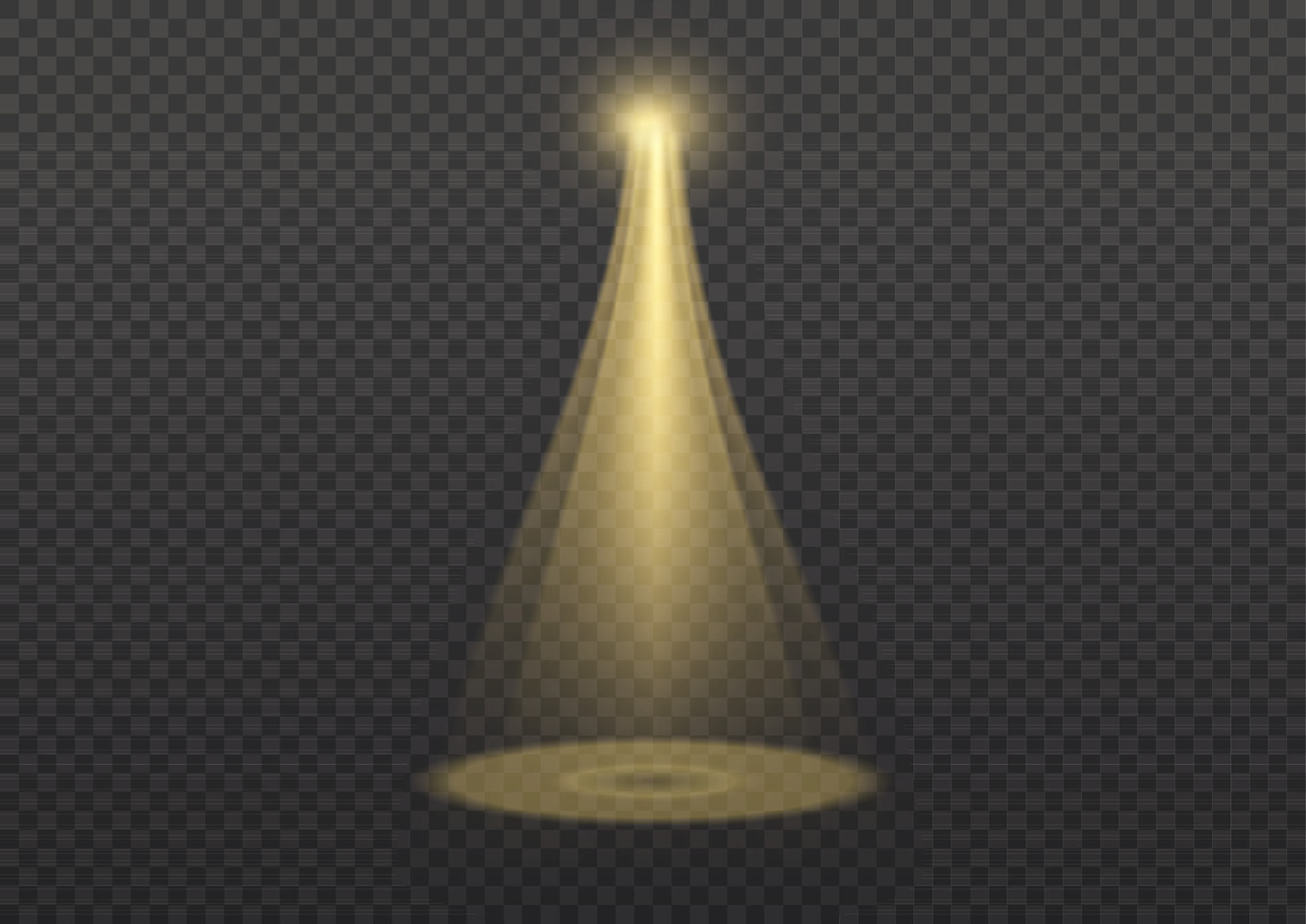 Vector spotlight. Yellow color light effect. Glowing isolated golden ... Vector spotlight. Yellow color light effect. Glowing isolated golden ...