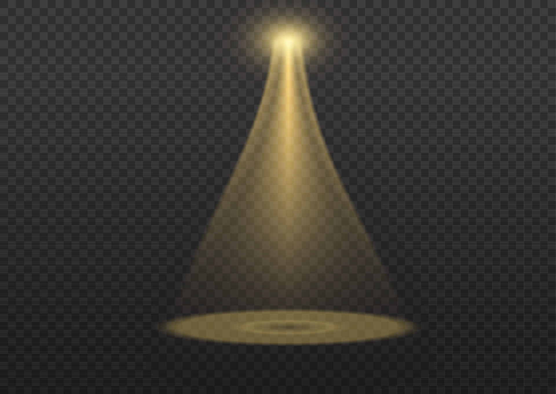 Vector spotlight. Yellow color light effect. Glowing isolated golden ... Vector spotlight. Yellow color light effect. Glowing isolated golden ...