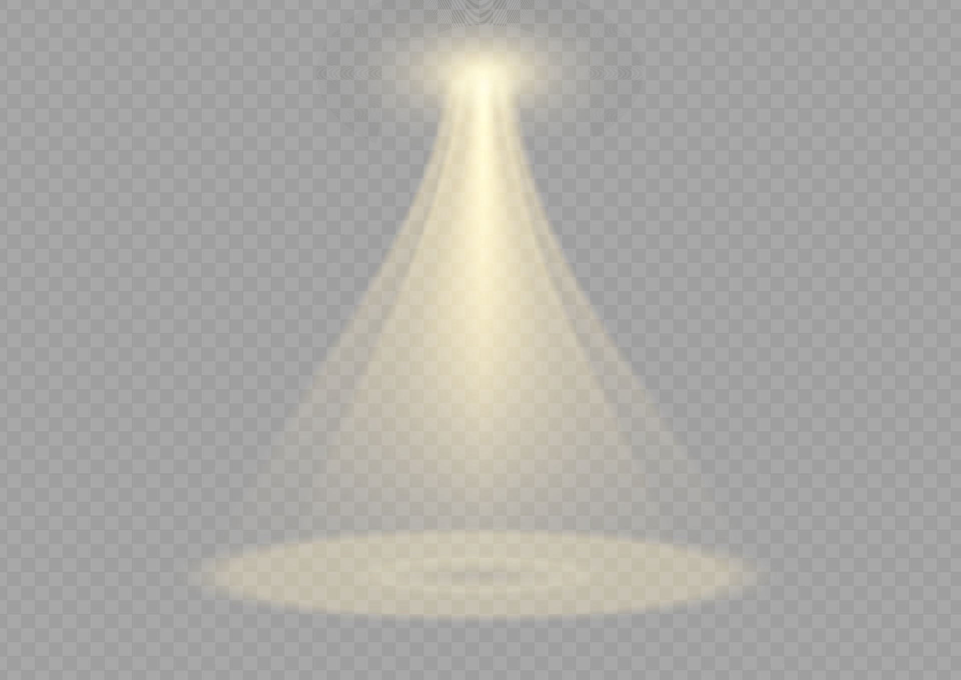 Vector spotlight. Yellow color light effect. Glowing isolated golden sparkling light effect ...