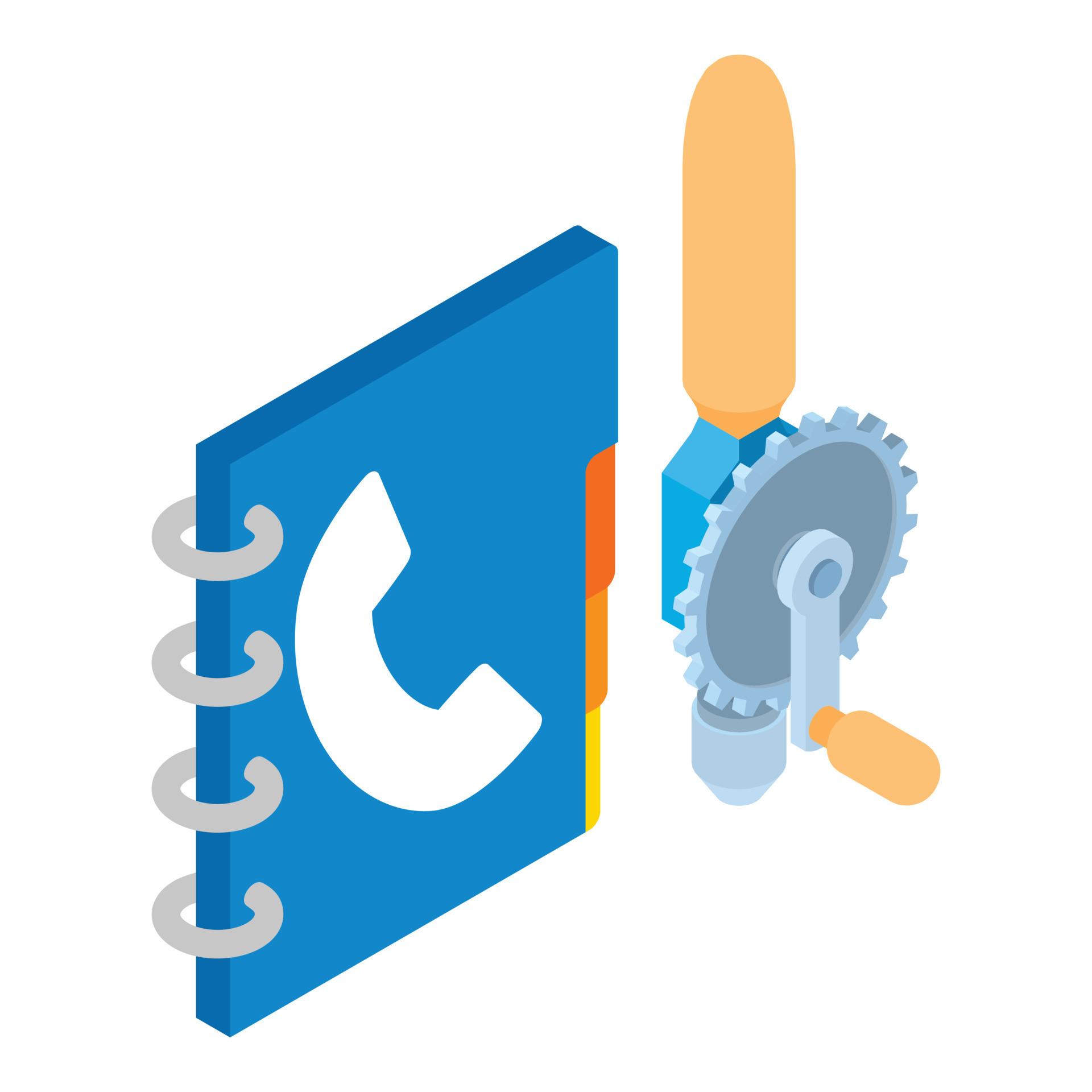 Repair service icon isometric vector. Old manual drill tool and phone ... Repair service icon isometric vector. Old manual drill tool and phone ...