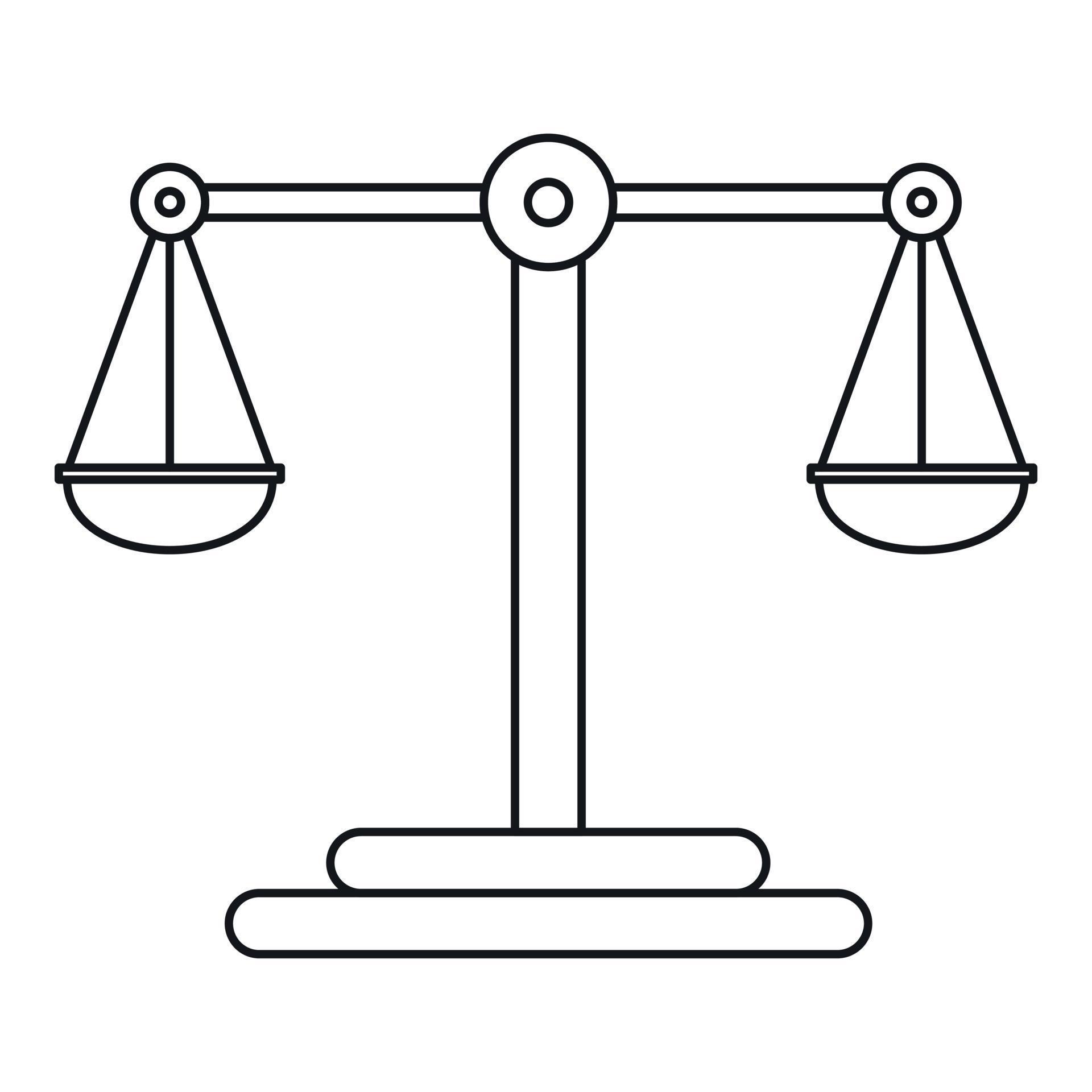 Classic Scales Icon Outline Style 15210766 Vector Art At Vecteezy