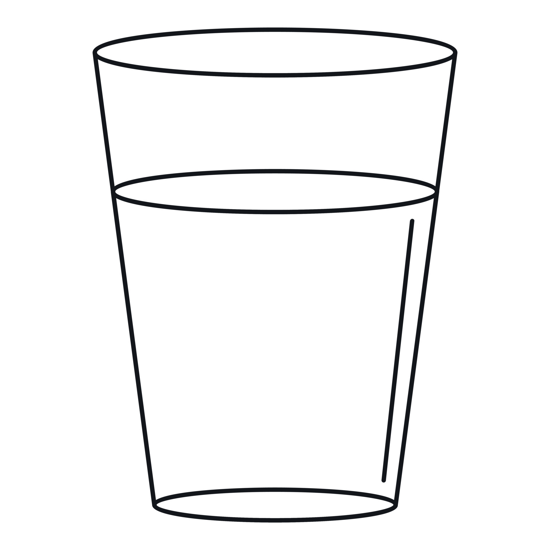 Glass water icon, outline style 15210956 Vector Art at Vecteezy