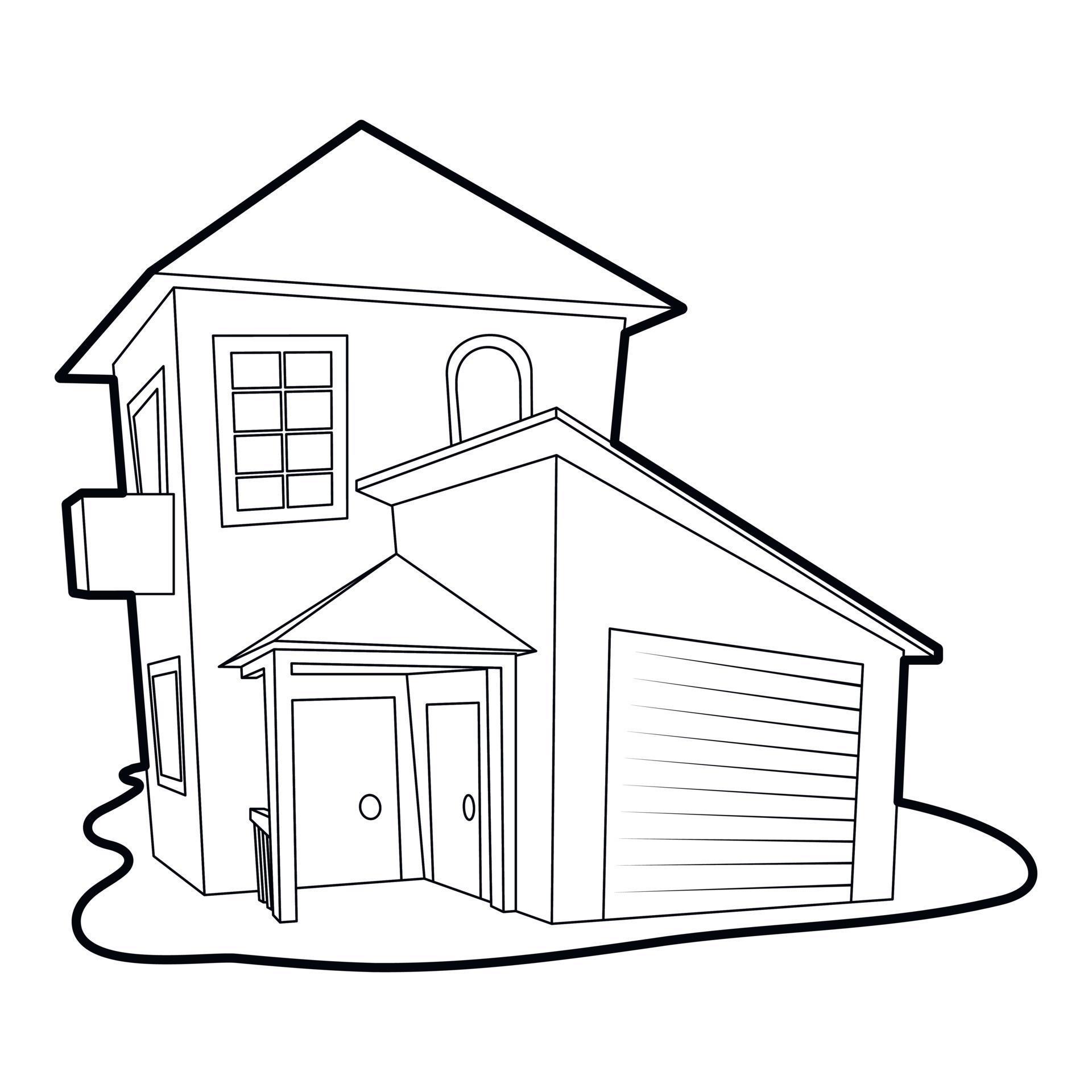 Modern House Icon Outline Style 15212175 Vector Art At Vecteezy