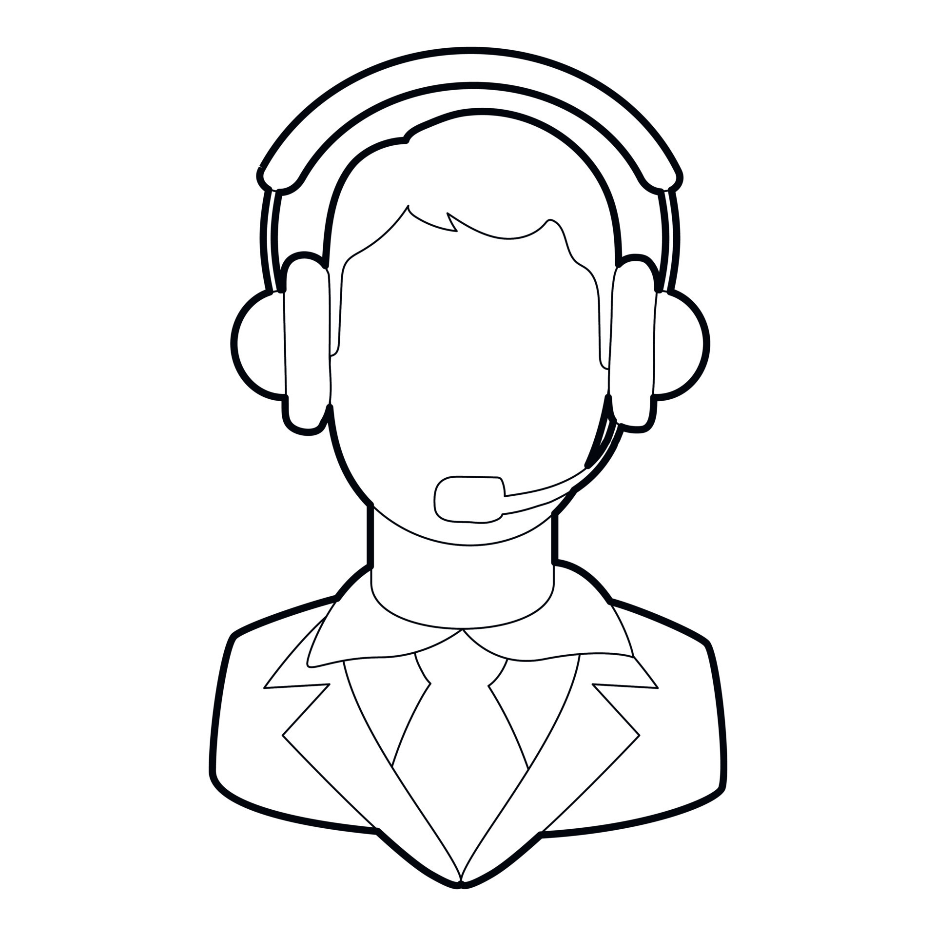 Operator icon, outline style 15212293 Vector Art at Vecteezy