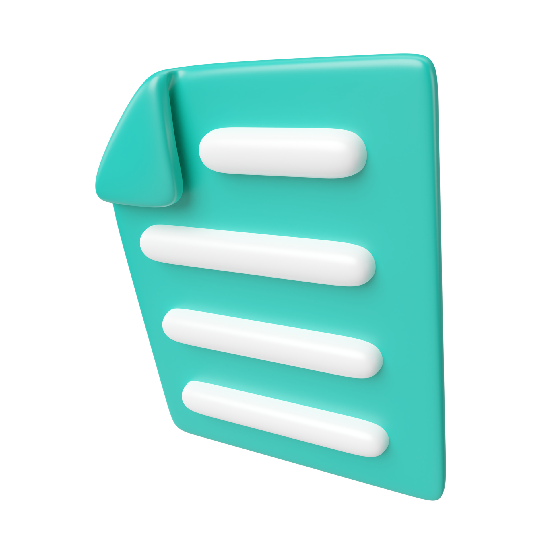 Document 3D Illustration Icon 15214700 PNG