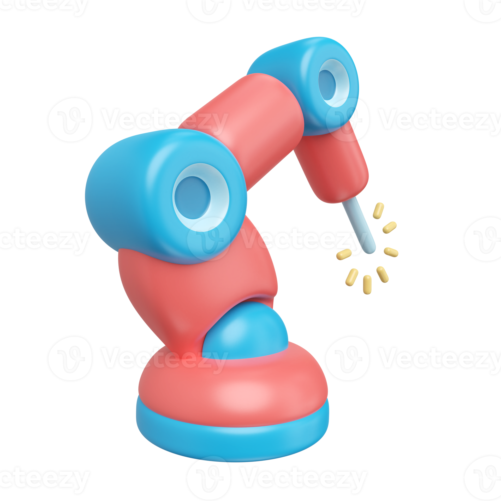 Industrial Robot 3D Illustration Icon 15214747 PNG