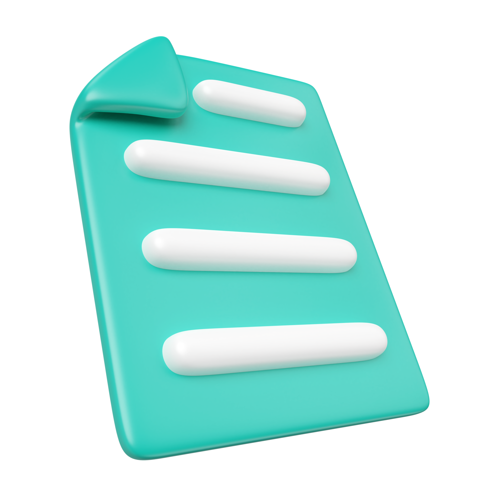 Document 3D Illustration Icon 15214797 PNG