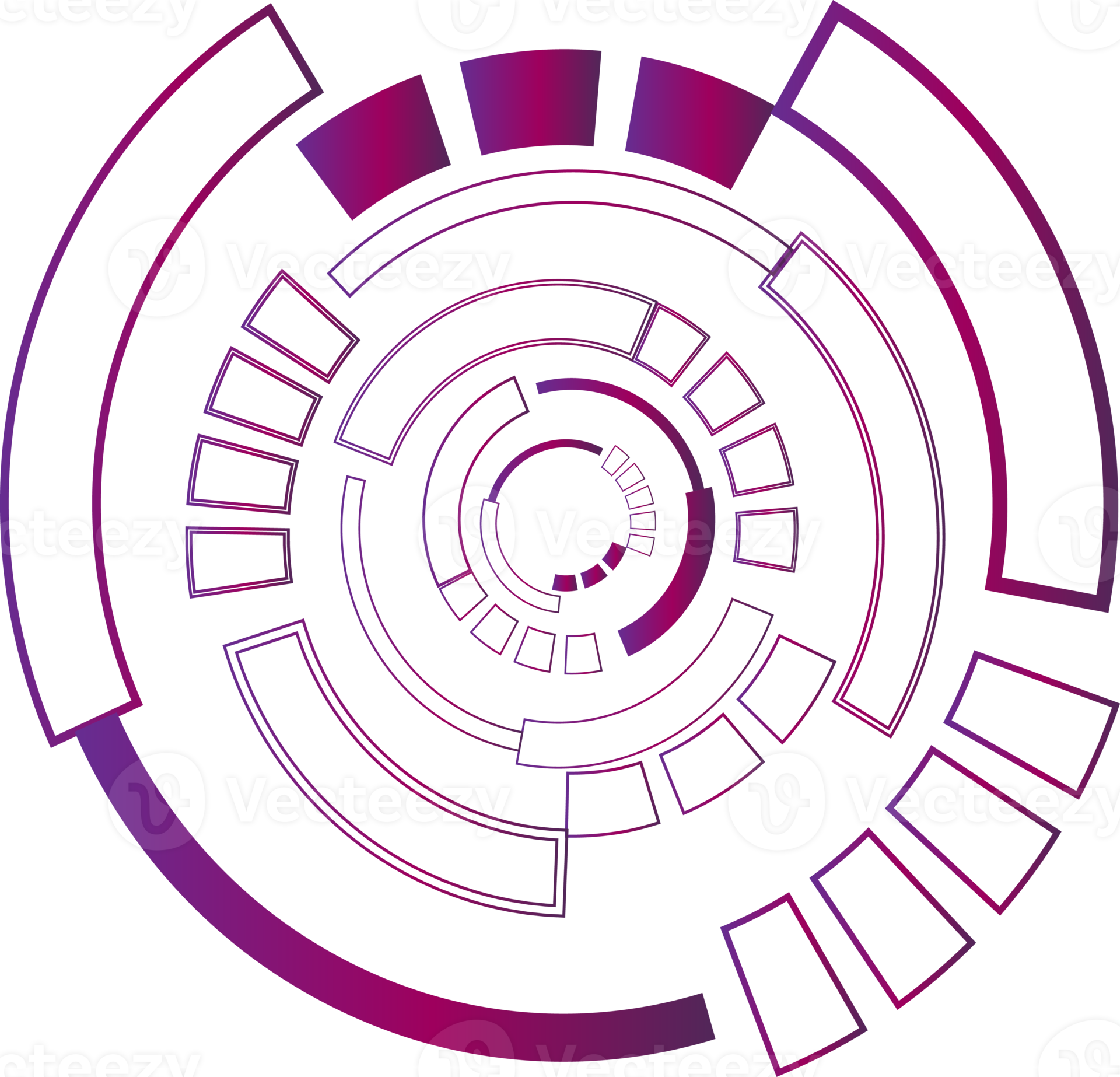 Christmas festival tech circle signal interface futuristic technology icon element abstract ...