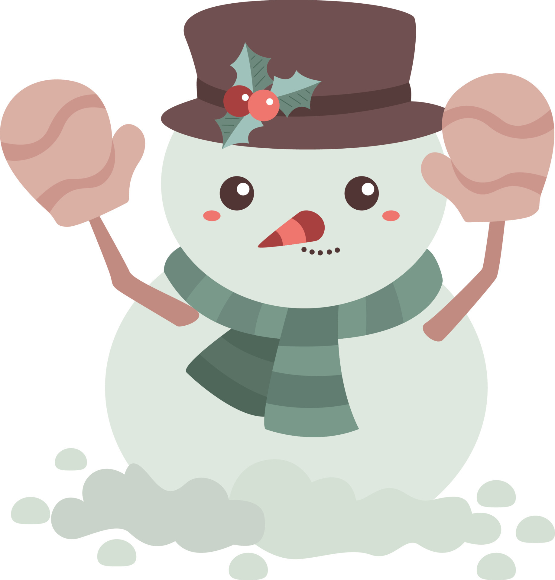 Holiday Snowman Clip Art