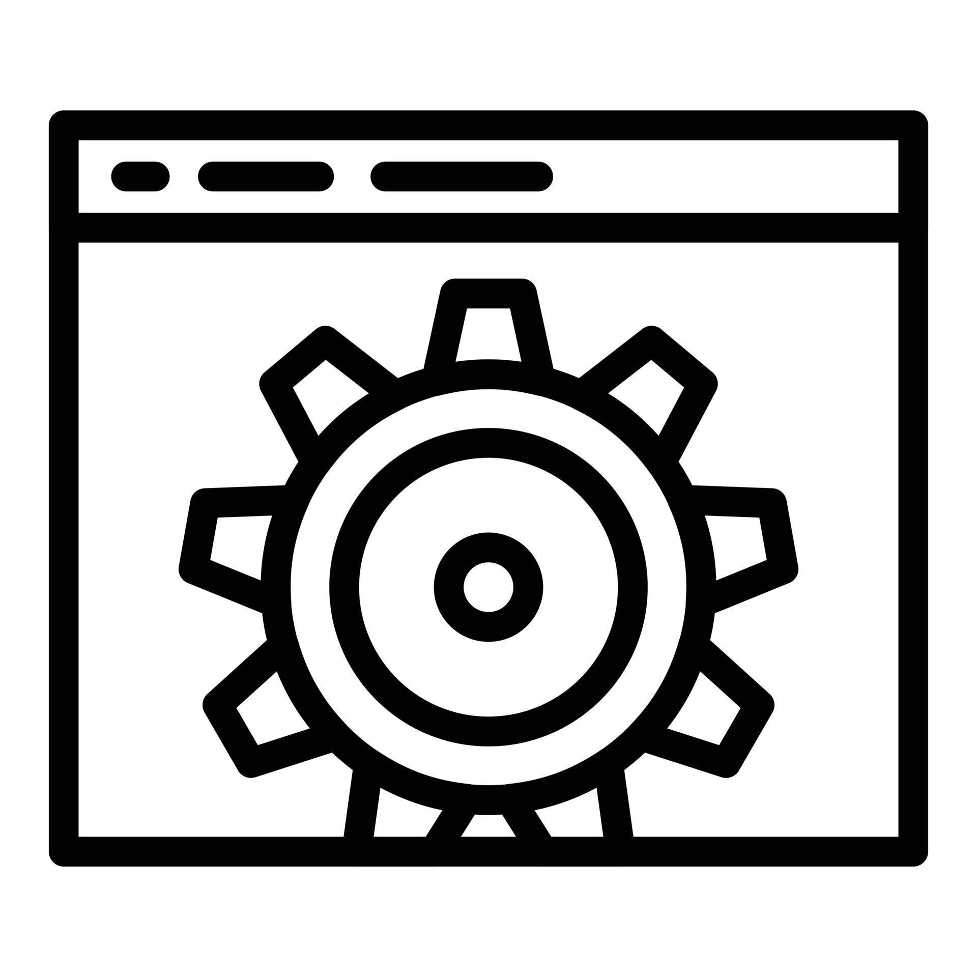 Web service icon outline vector. Work build 15216272 Vector Art at Vecteezy