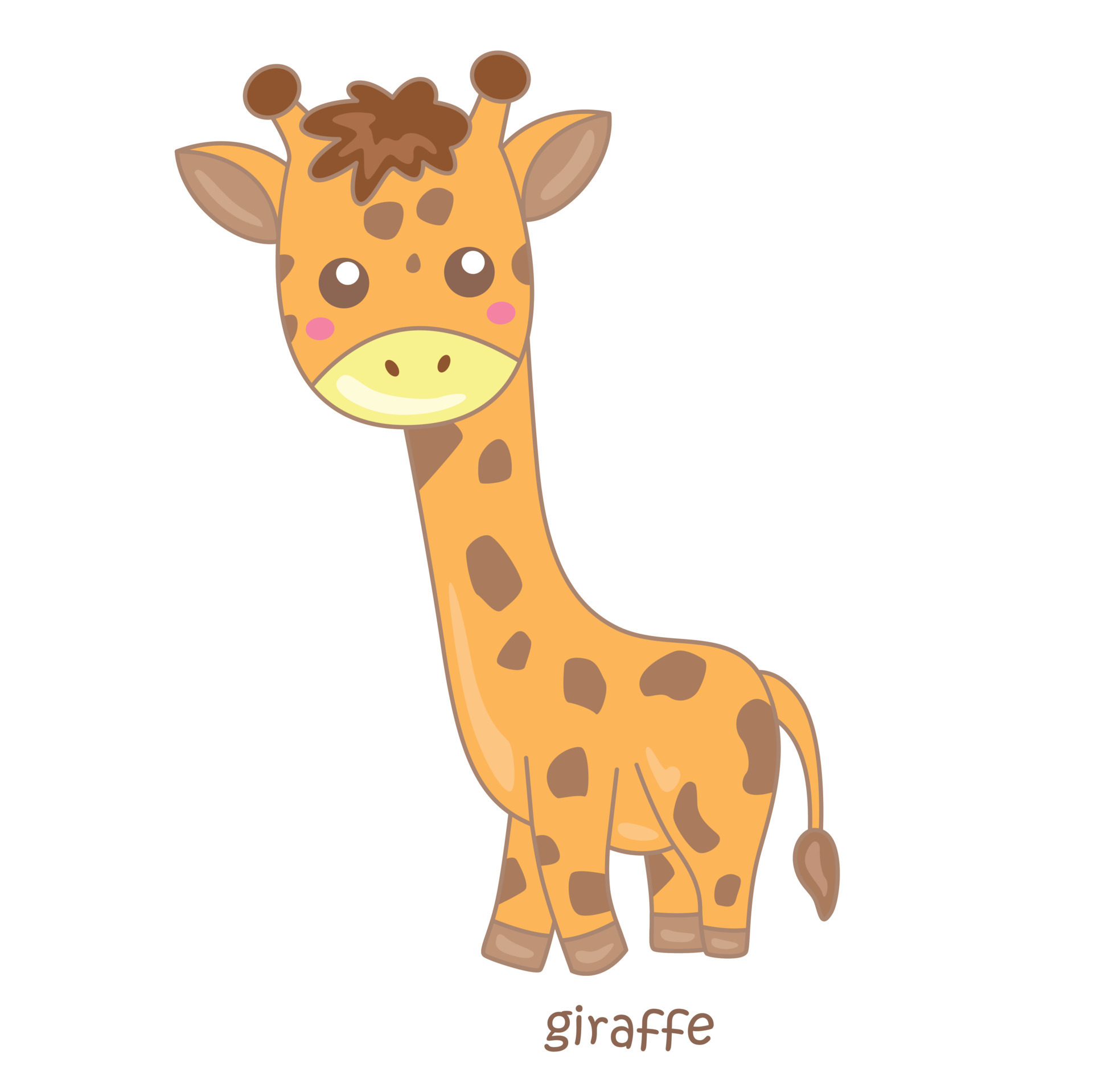 Alphabet G For Giraffe Vocabulary Illustration Vector Clipart 15216335 ...