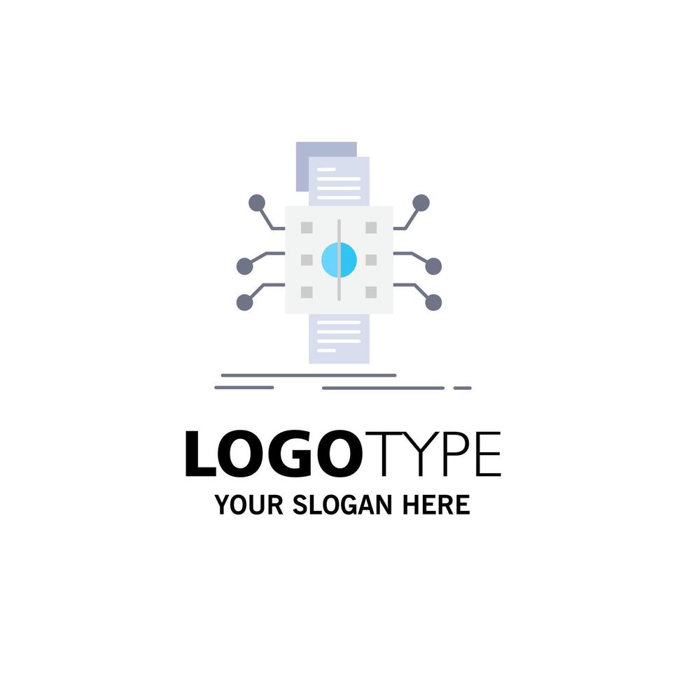 Analysis Data Datum Processing Reporting Flat Color Icon Vector