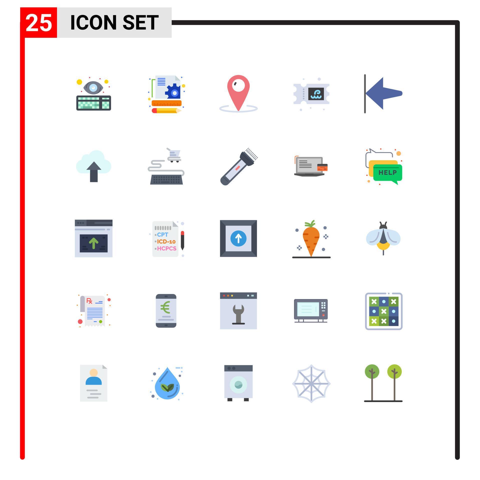 Flat Color Pack of 25 Universal Symbols of home park location water ... Flat Color Pack of 25 Universal Symbols of home park location water ...
