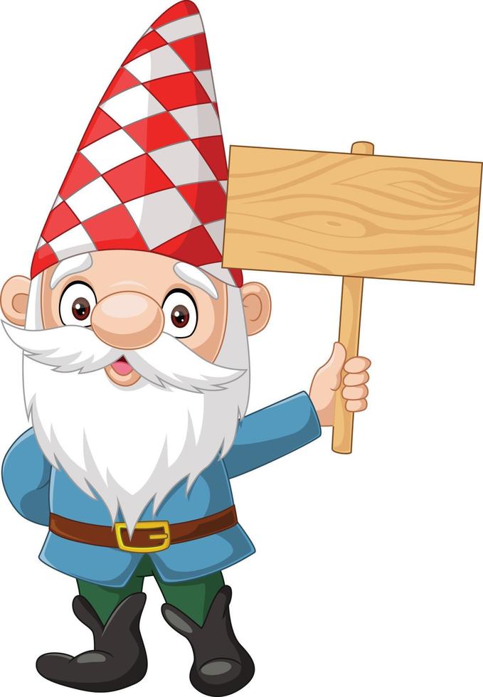 Cartoon happy gnomes holding blank board 15219872 Vector Art at Vecteezy Cartoon happy gnomes holding blank board 15219872 Vector Art at Vecteezy