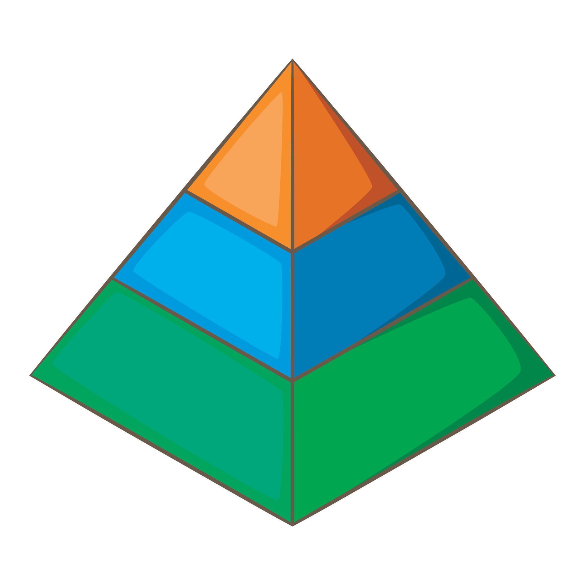 Layered pyramid icon, cartoon style 15220858 Vector Art at Vecteezy