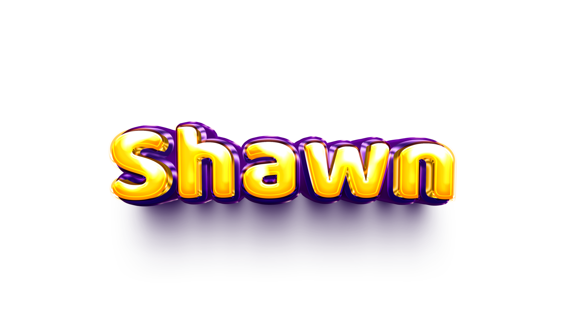 names of boys English helium balloon shiny celebration sticker 3d inflated Shawn 15222949 PNG